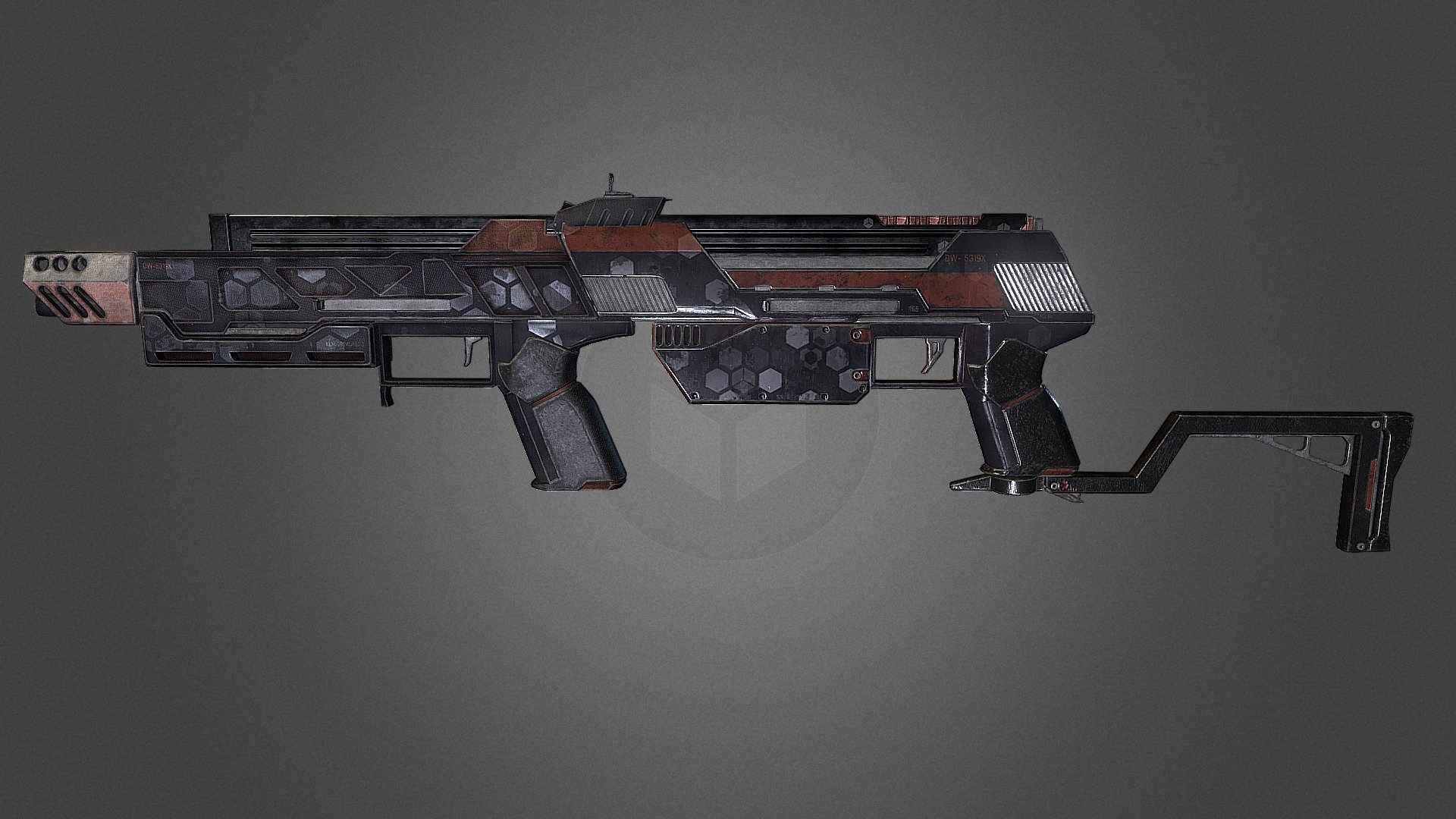 Akimbo Pistols / AR Dynamic Weapon - Game Ready - 3D model by Trimera ...