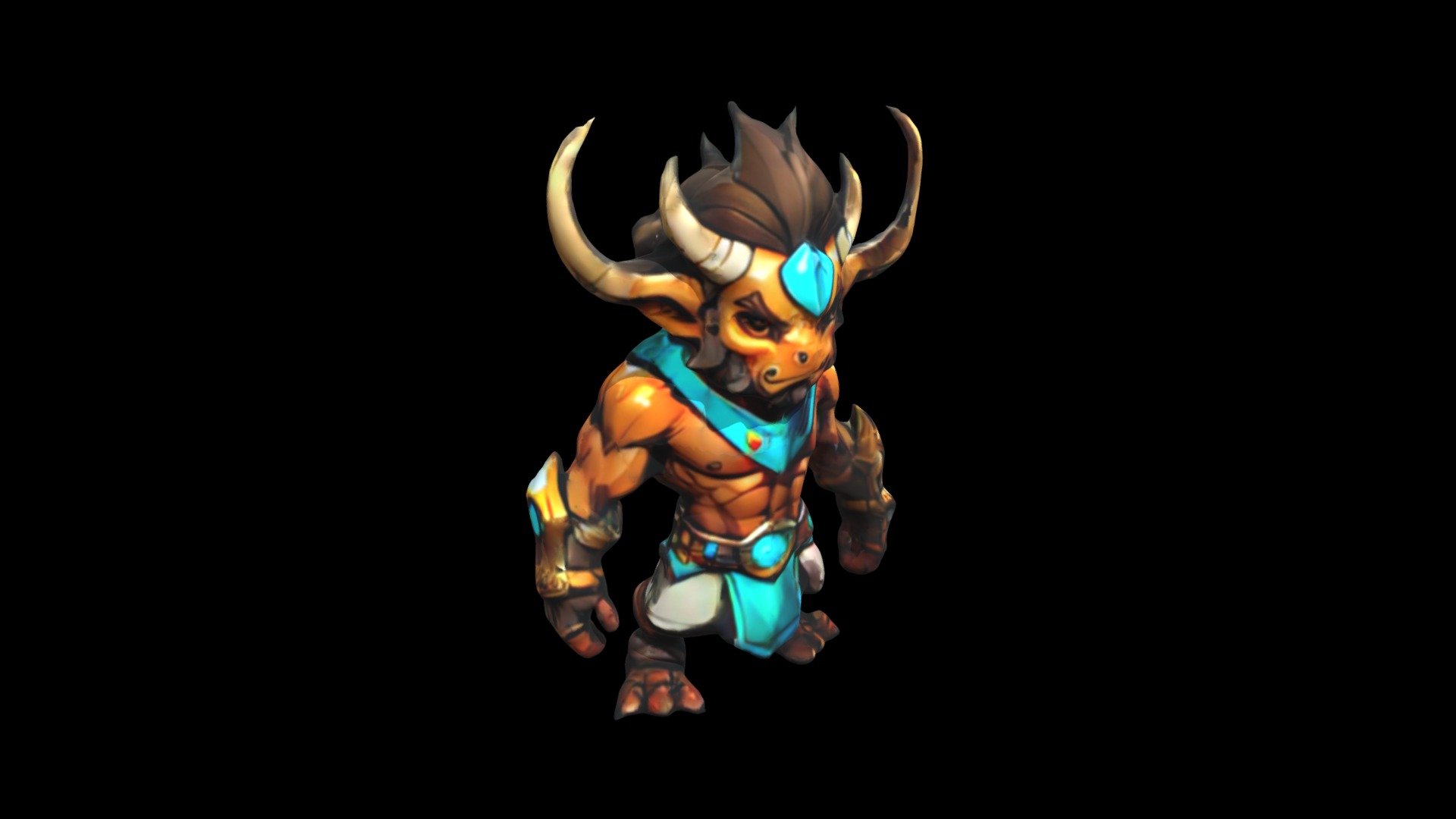 A formidable Minotaur warrior, muscular and ador - Download Free 3D ...