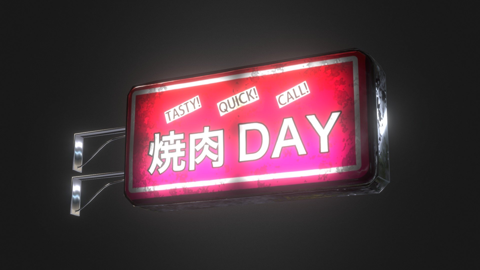 Japanese sign board 15 - 3D model by sa6 [2c702ae] - Sketchfab
