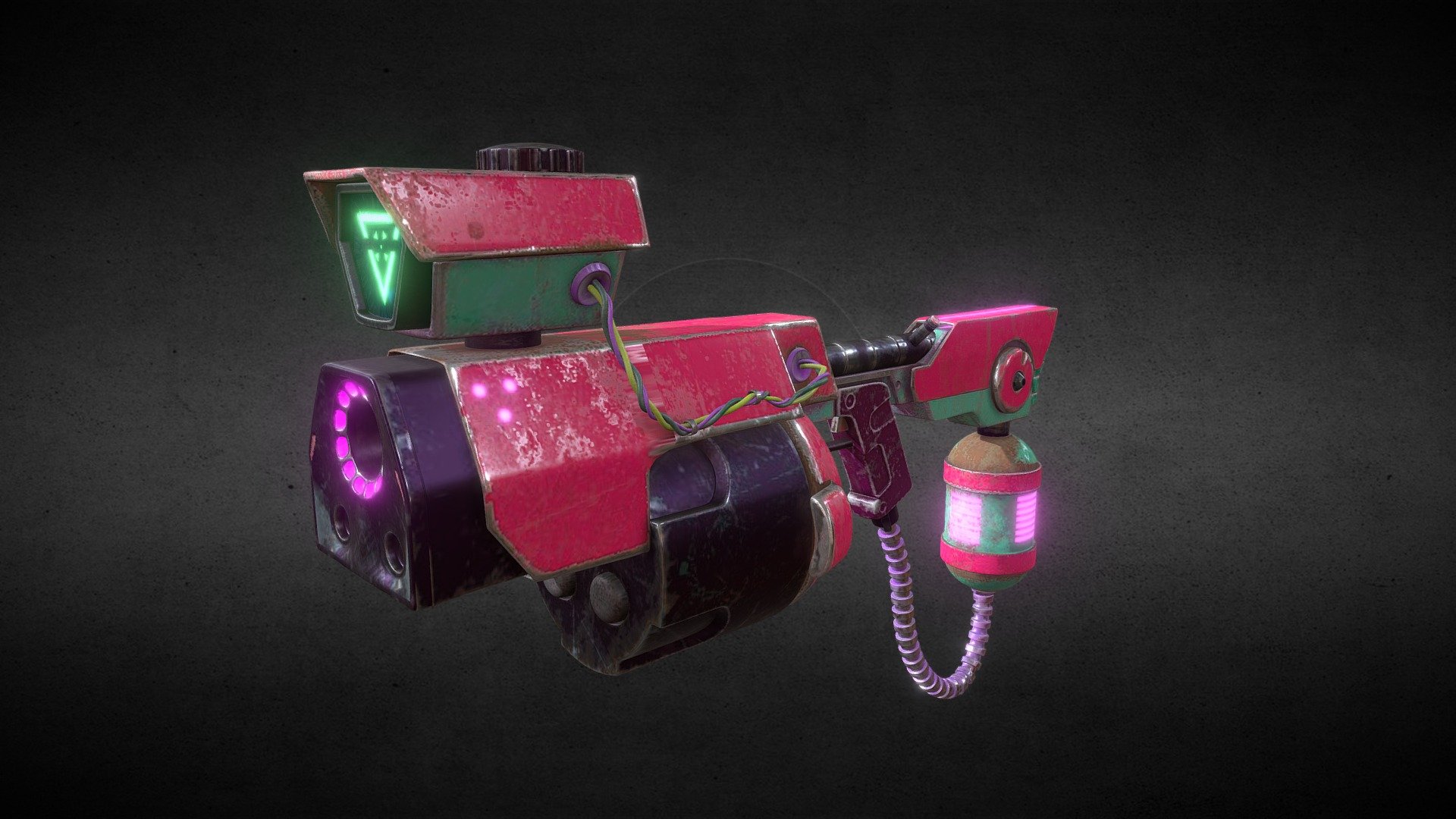 Retro Pink Weapon - 3D model by Auti3D (@araguez1234) [2c712af] - Sketchfab