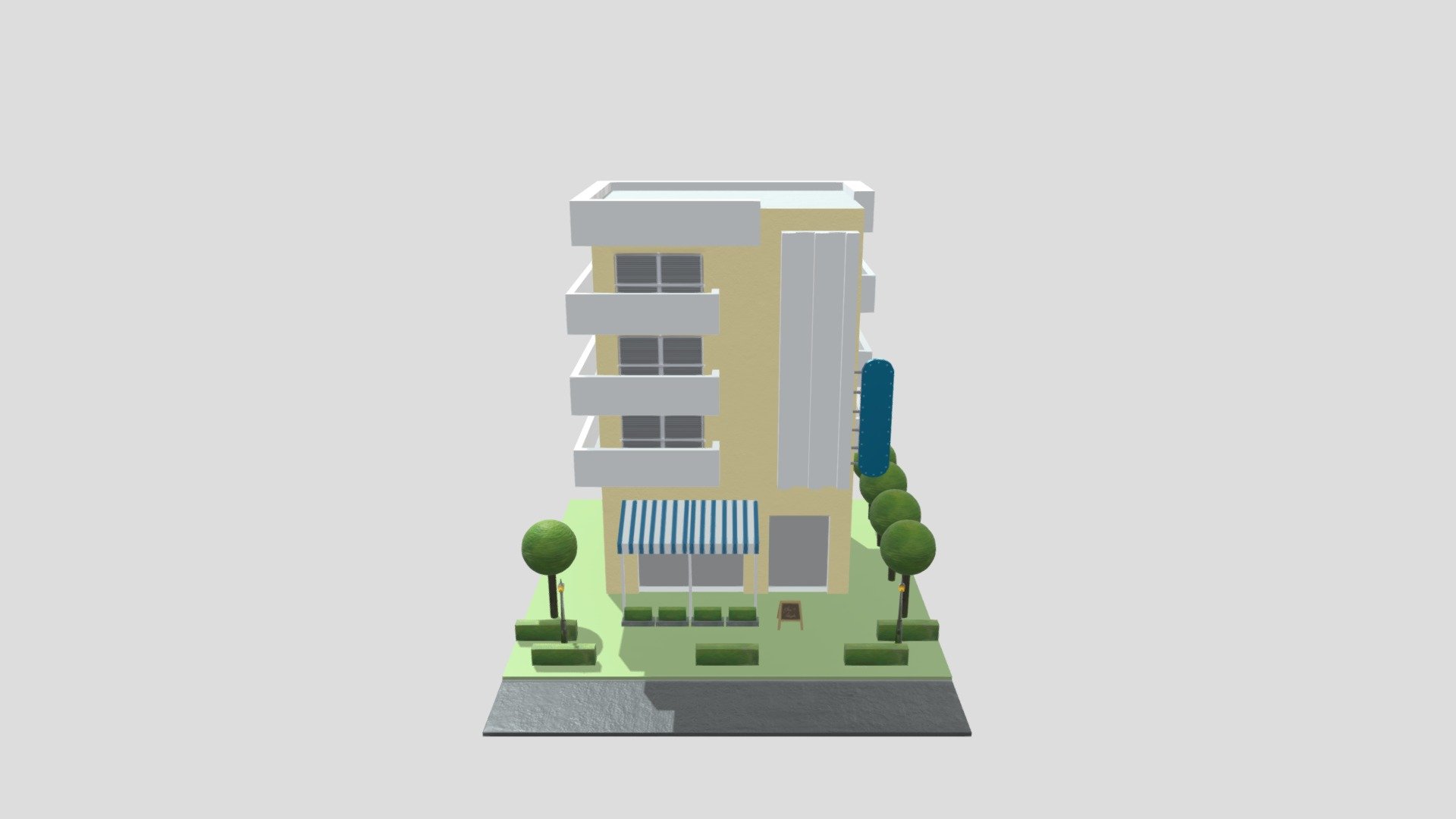 isometric building - 3D model by Ana.Ishizaki [2c727cf] - Sketchfab
