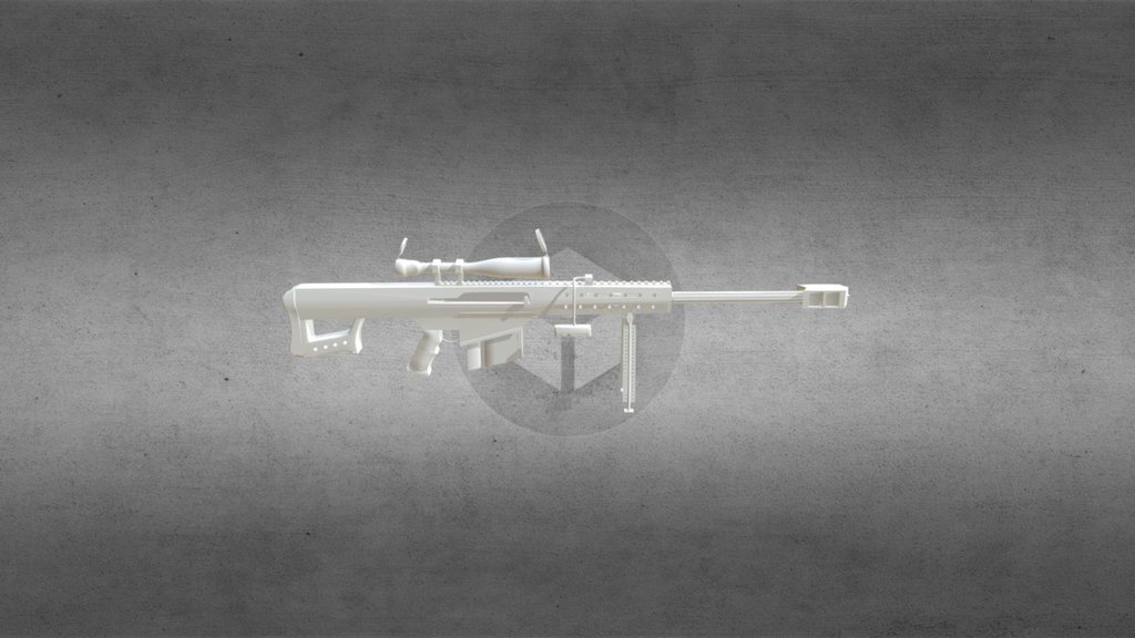 Barret 50 Caliber - 3D model by justinsane1992 [2c73b2d] - Sketchfab