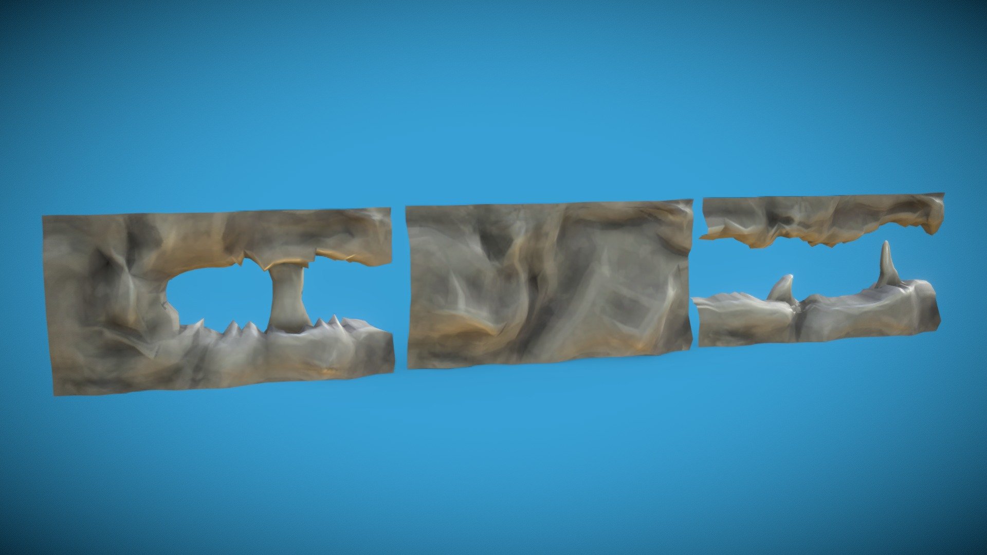 Modular Background Cliffs - Abyssal Pursuit - 3D model by Tenkiya ...