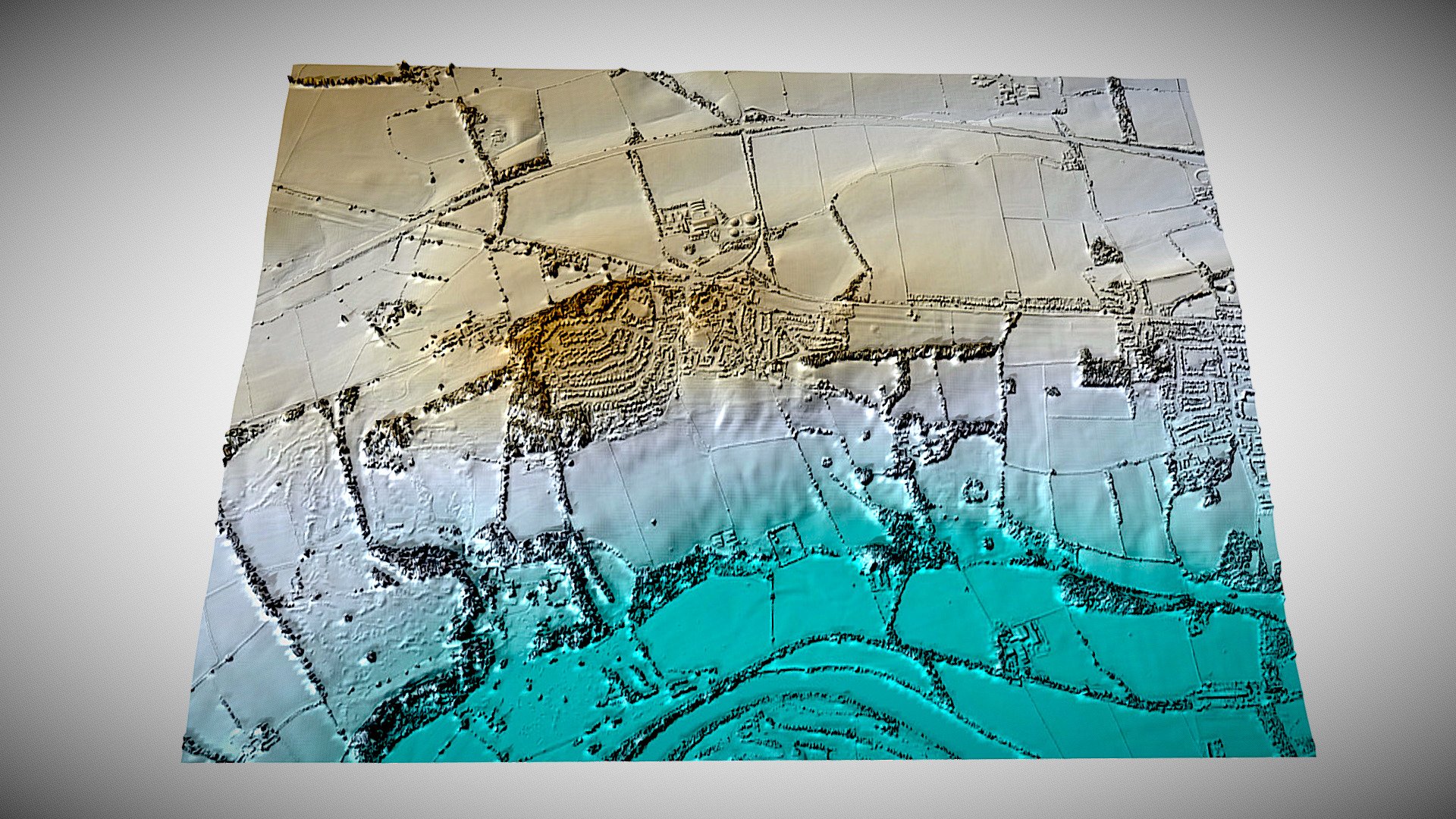 Heddon on the Wall LIDAR DSM 1m (coloured) - Download Free 3D model by ...