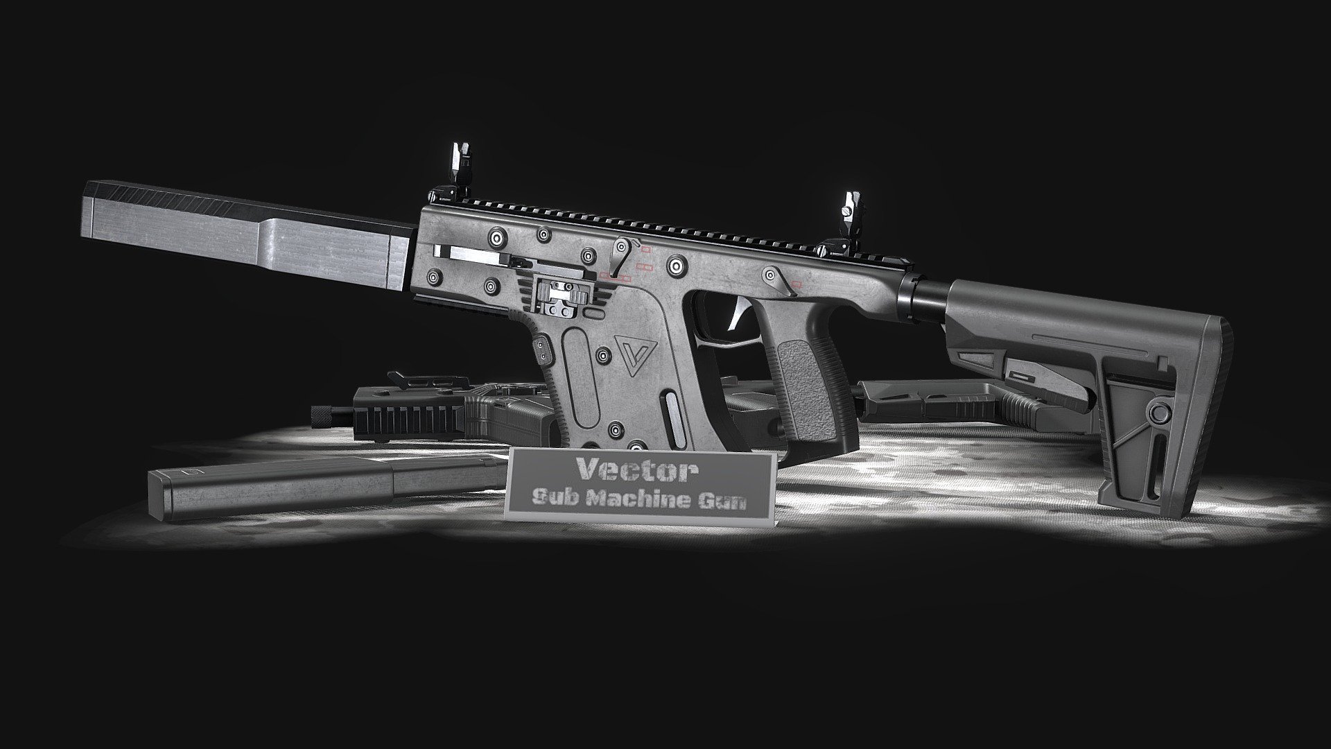 Vector Sub Machine Gun - Buy Royalty Free 3D model by Michael Karel ...