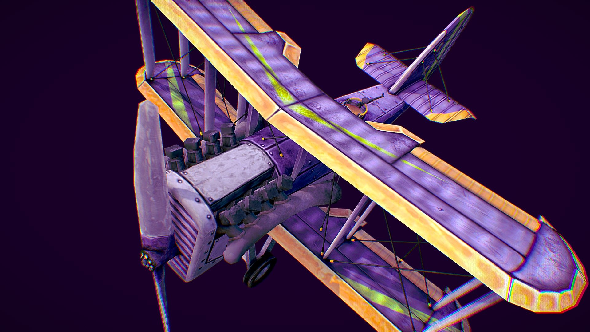 Stylized Plane - AMC DH.9a [EVA-01] - Download Free 3D model by ...