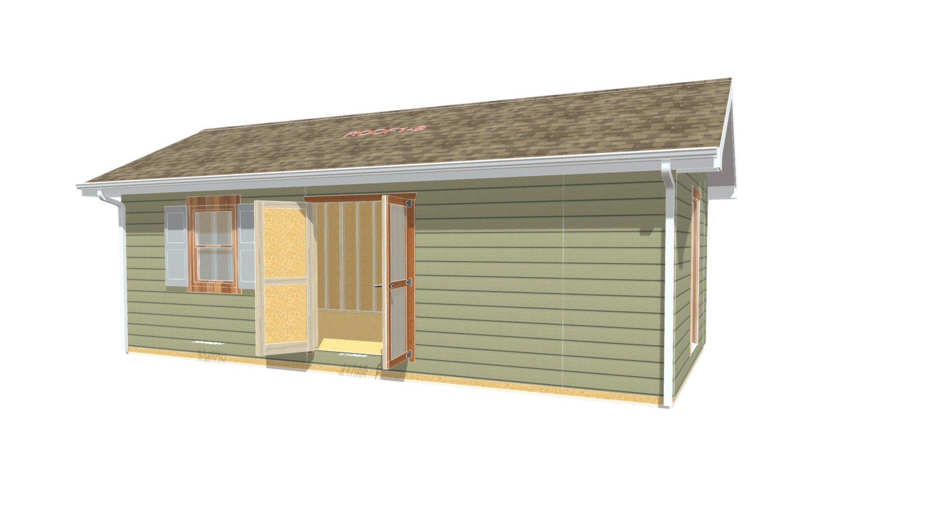 14x28 Gable Shed - 3D model by shedking.net (@shedking) [2c8465d ...