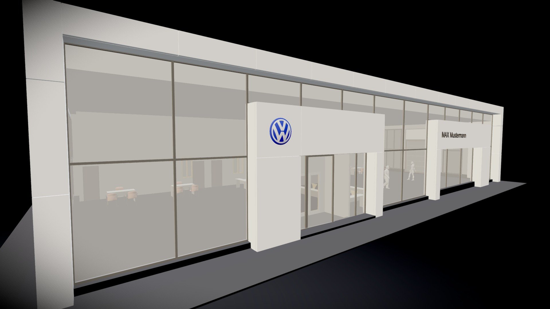 Vw Showroom - 3D model by aimotion [2c88c4a] - Sketchfab