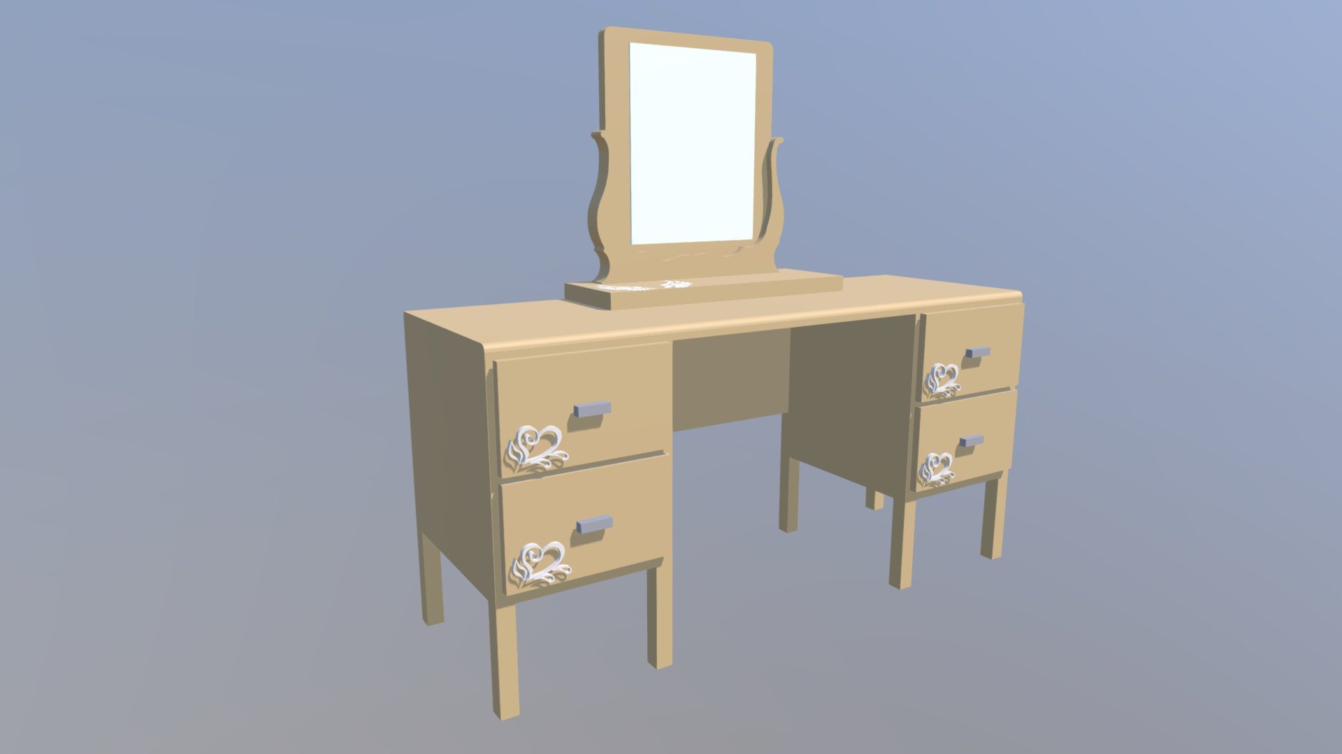 Sto za sminku-Ana Mijatovic - 3D model by psh-skola [2c8a391] - Sketchfab