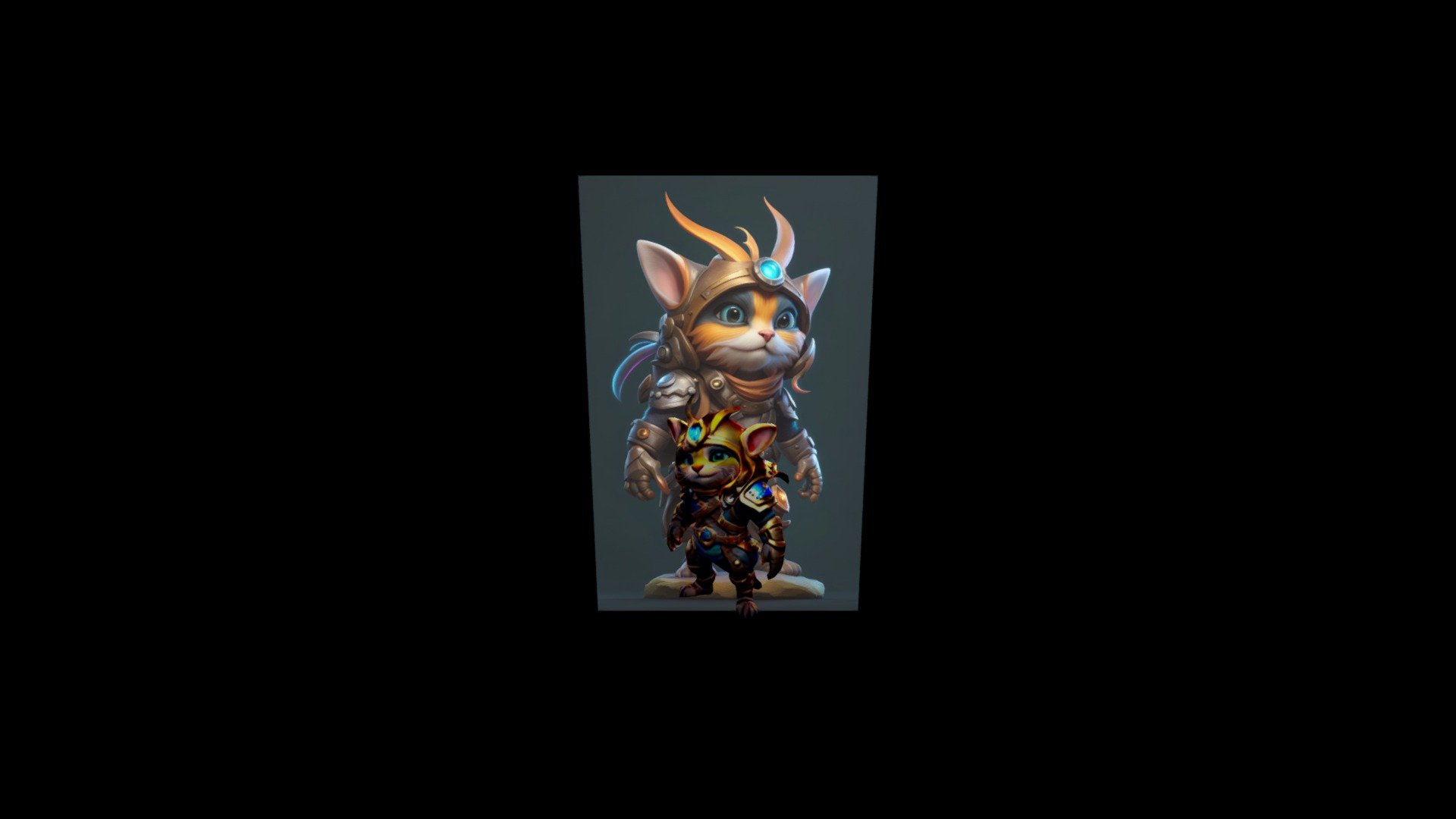 The image is a toy figurine of a cat wearing a - Download Free 3D model ...