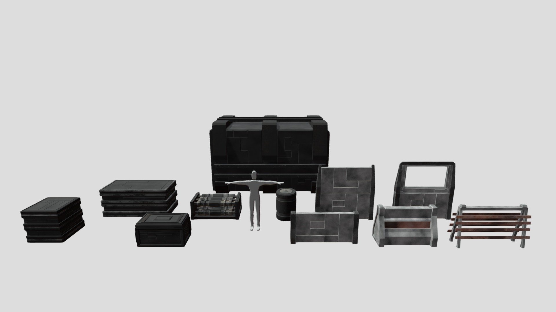 VR Game Assets (Cover / Cargo) - 3D model by Mark_Tyler ...