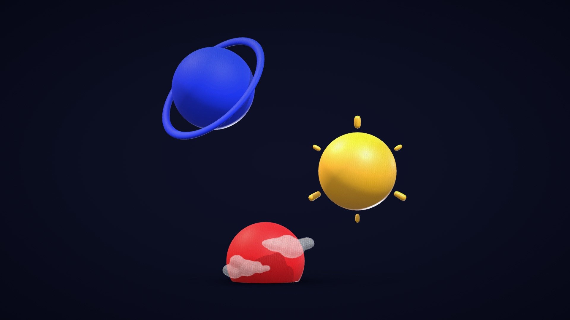 Planets: Saturn, Sun - Buy Royalty Free 3D model by tkkjee [2c95c0c ...