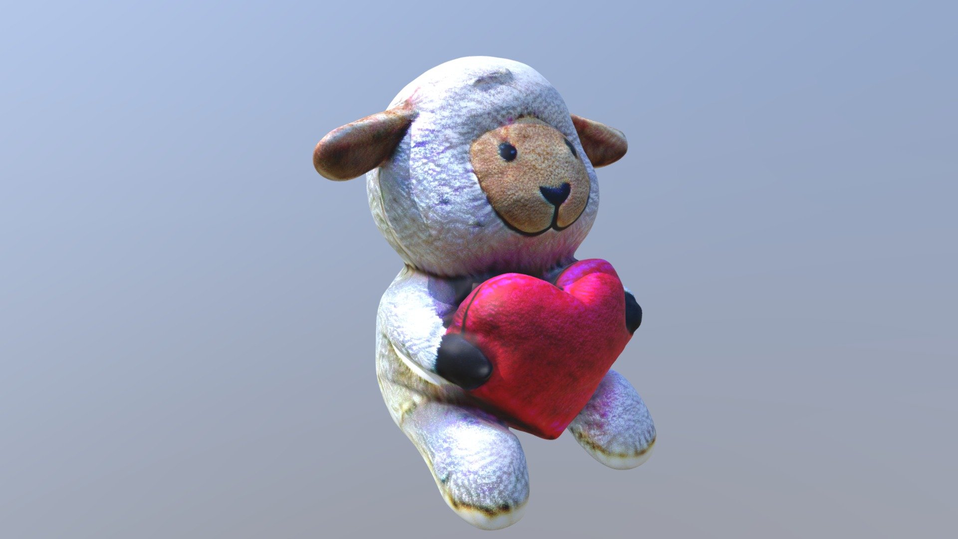 toy sheep hugging a heart - Download Free 3D model by vicente betoret ...