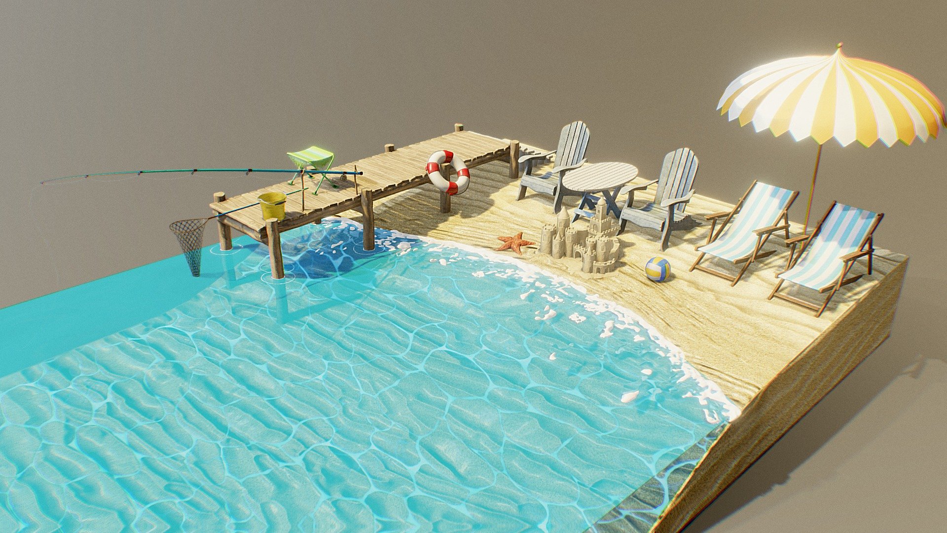 Beach Fragment - 3D model by Sanya Laneev (@lansvision2) [2ca503f ...