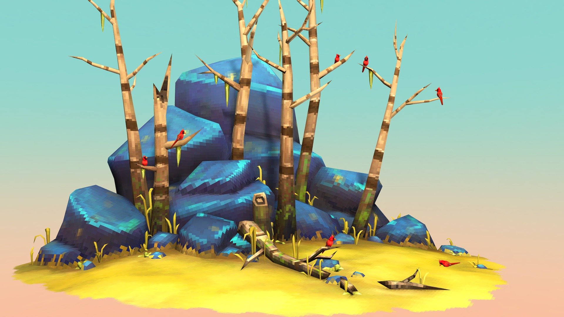 A small nature scene - 3D model by roach3d [2ca6bdc] - Sketchfab