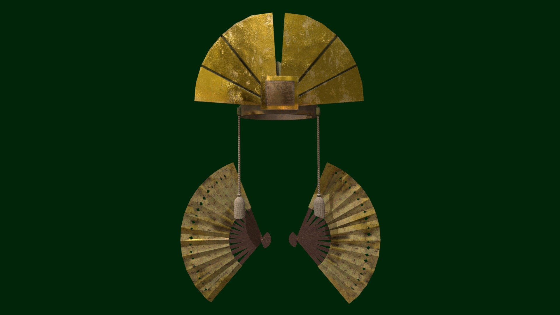 Avatar Kyoshi's Headdress and Fans - 3D model by Ametzger [2ca8616 ...