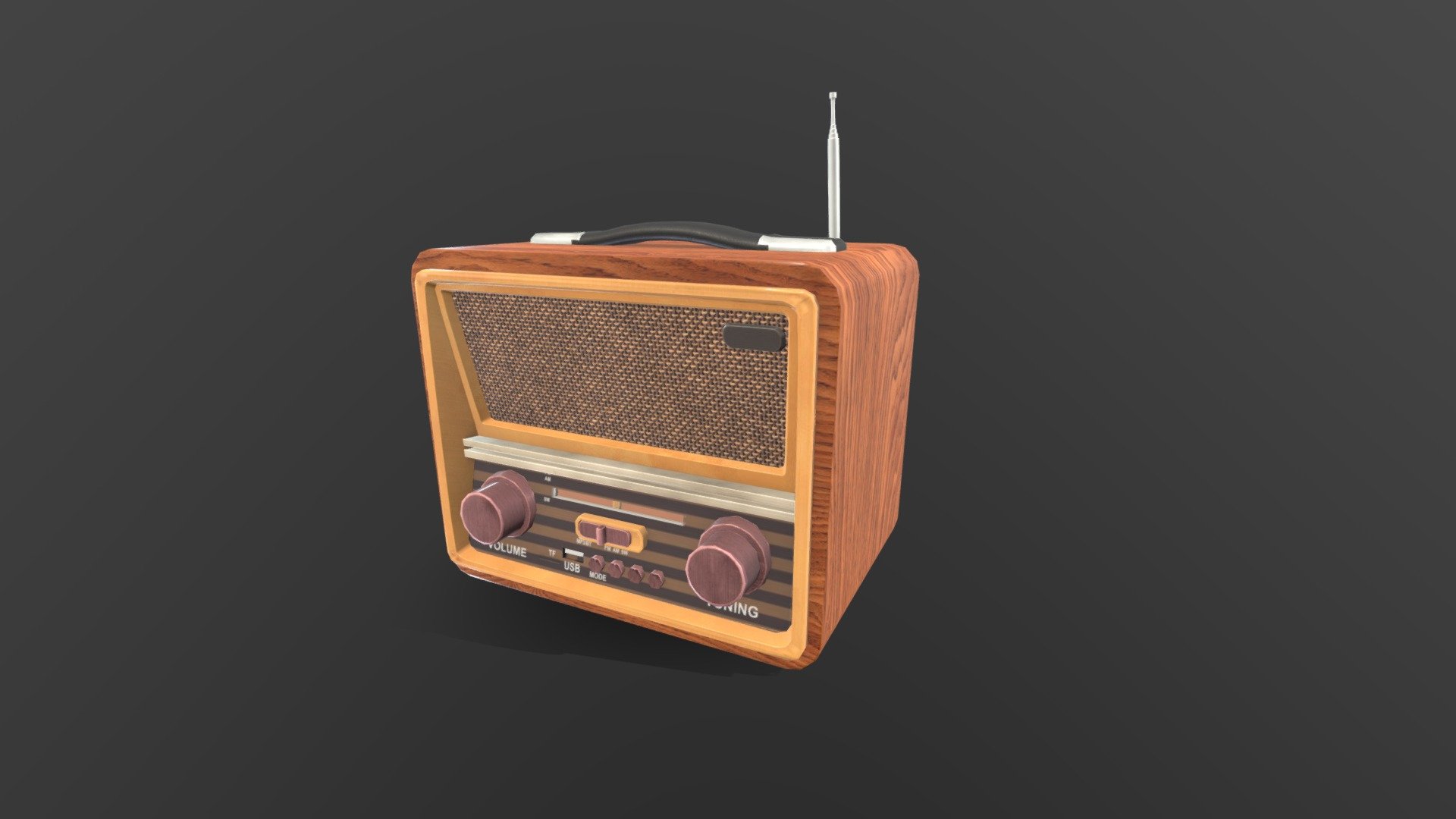 Realistic Vintage Radio [Student Work] - 3D model by Mateo (@matedum ...