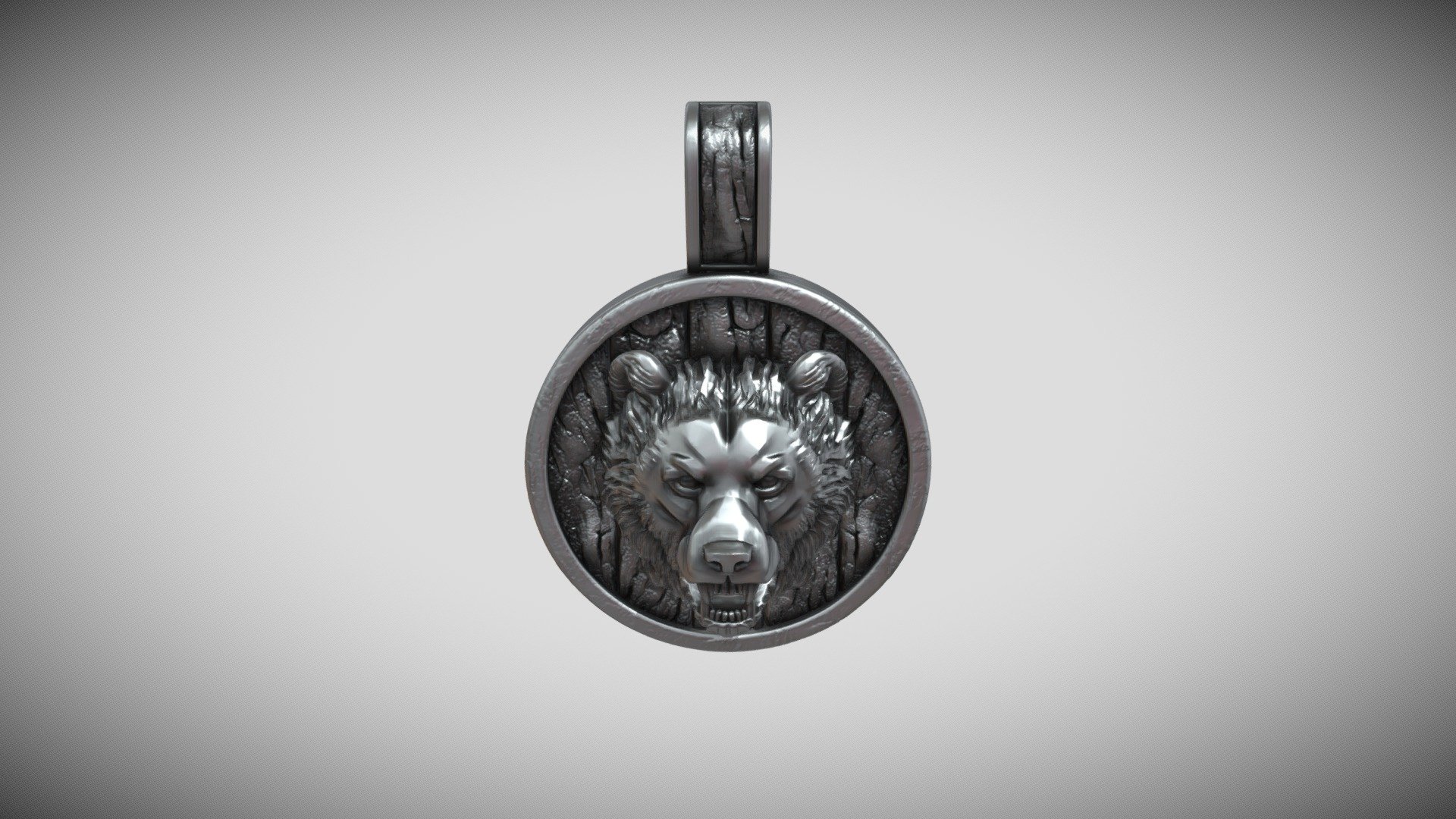 J3DS 0004 Baribal Bear Silver Amulet Pendant - 3D model by J3DS ...