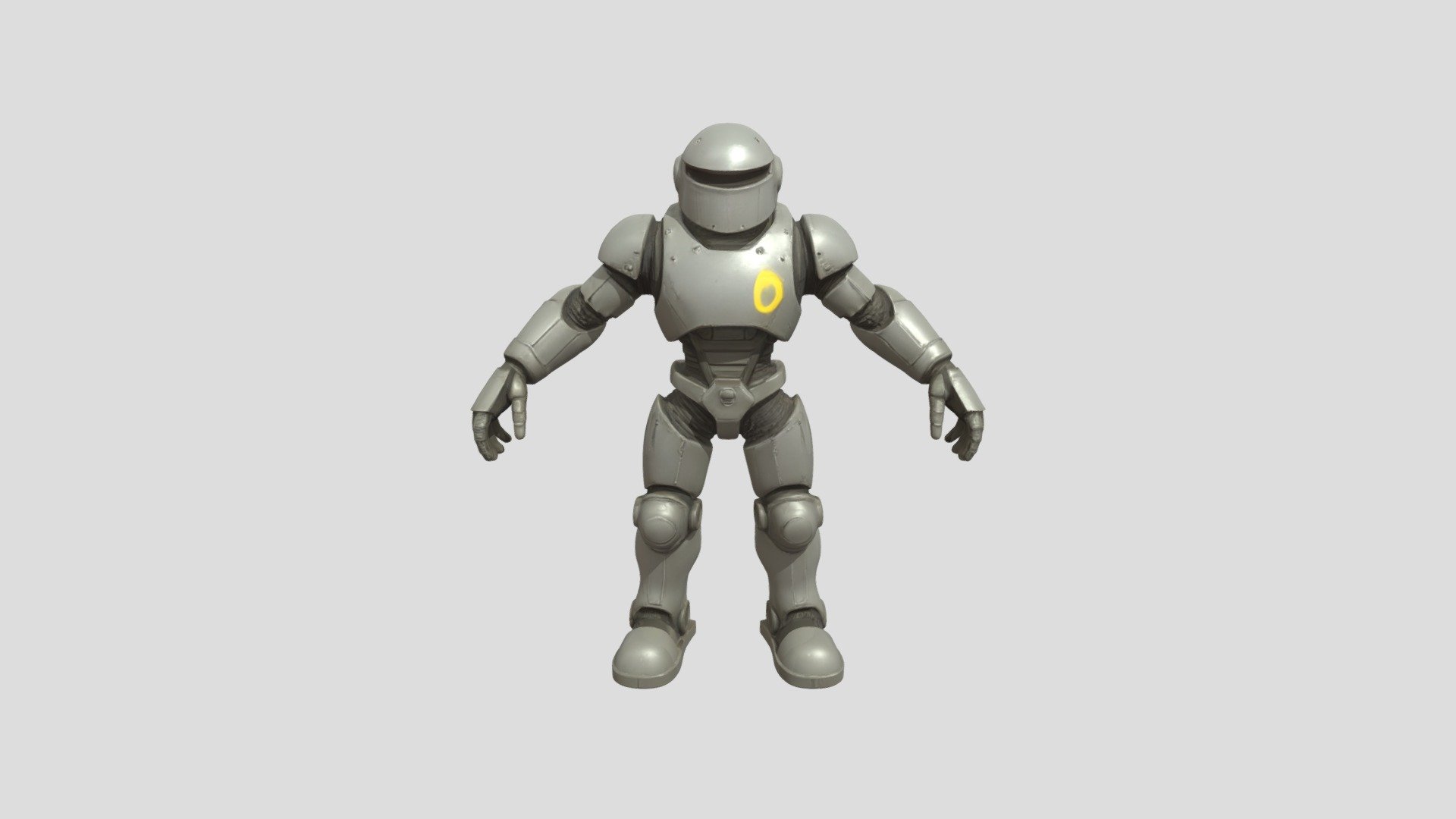 humanoid robot with number 6 on chest - 3D model by nicksouthcote ...