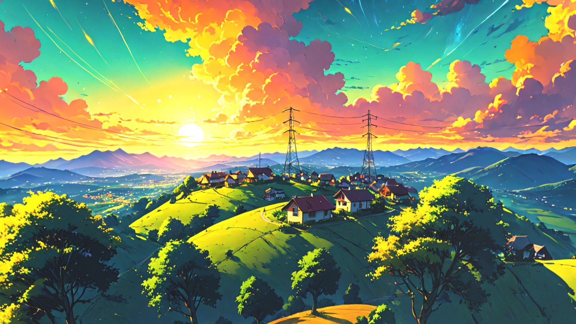 HDRI Vibrant Anime Skybox Panorama C - Buy Royalty Free 3D model by ...