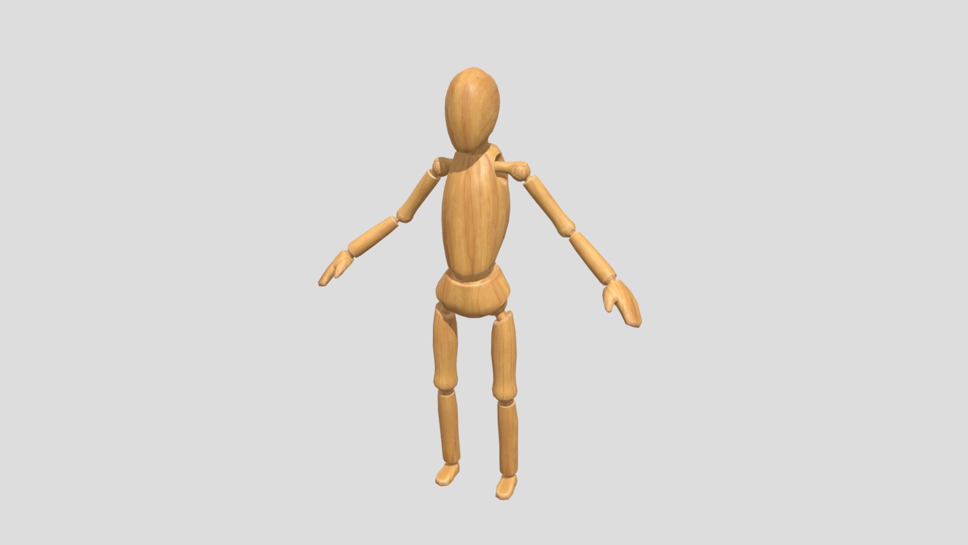 Wooden Mannequin - Download Free 3D model by Chase.Crawford [2cbc5ee ...