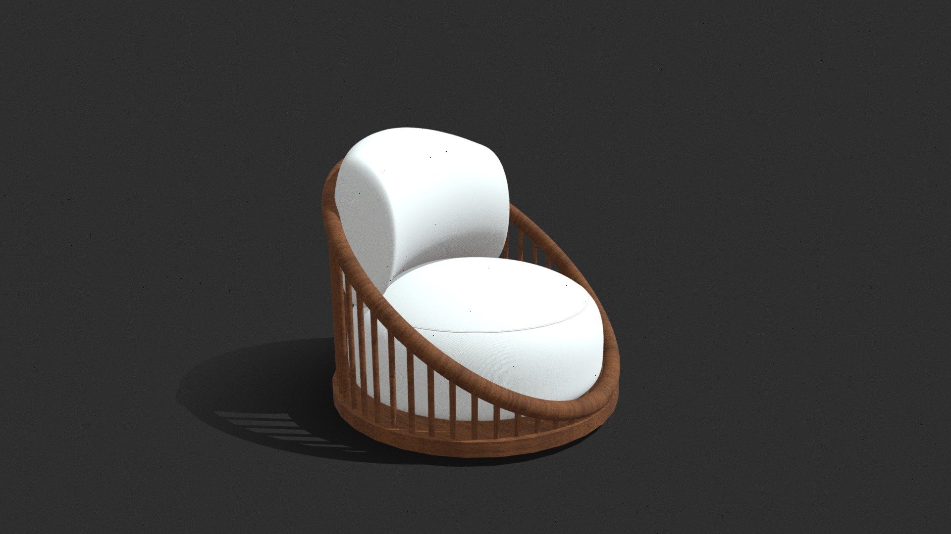 Wooden Frame Arm Chair - 3D model by DevelopRstore [2cbd640] - Sketchfab