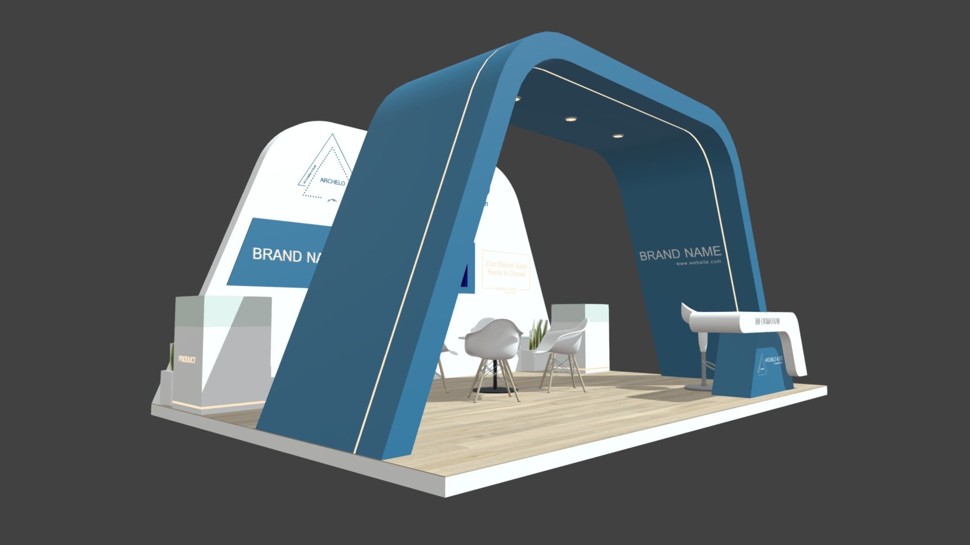 Exhibition stand stall - 3D model by vr.designer2024 [2cbd6e9] - Sketchfab