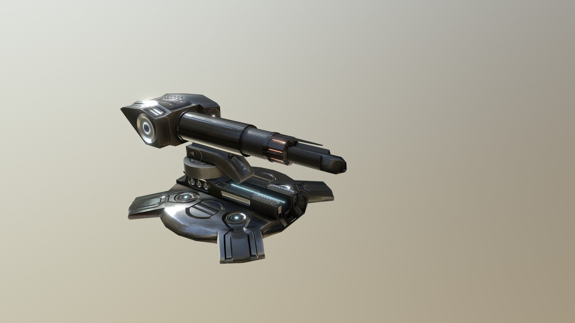 Turret Laser - 3D model by JeffFleetwood [2cc190e] - Sketchfab