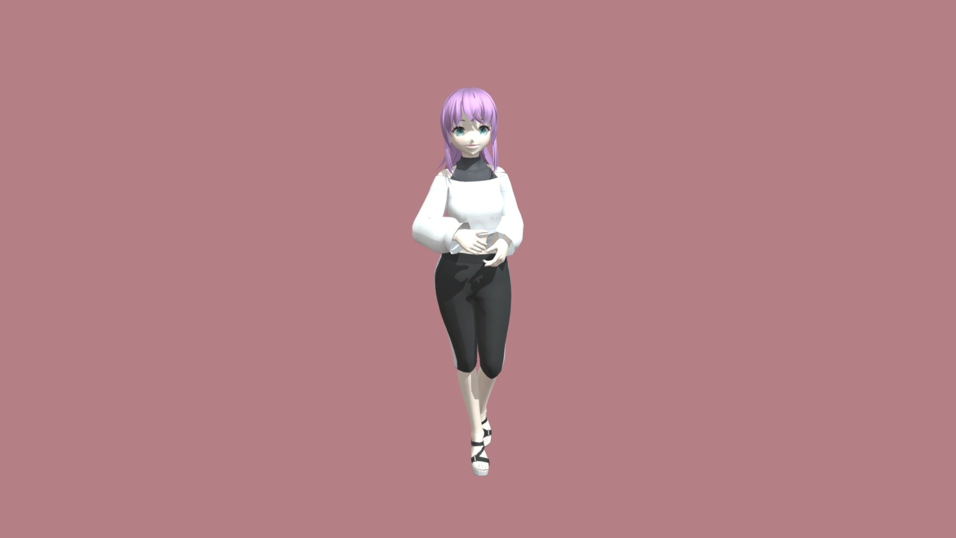 Anime girl with rig and animation - 3D model by NataljaArtNl ...