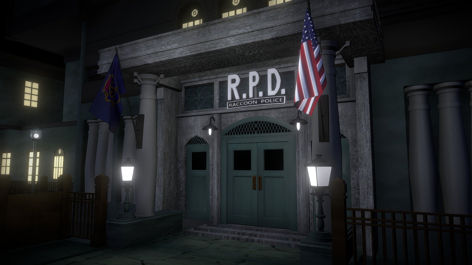 RPDCourtyard - 3D model by Biohazard Rooms (@Perriqueso) [2cc5c2c ...
