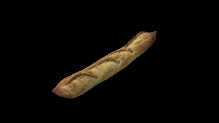 Baguette-bread 3D models - Sketchfab