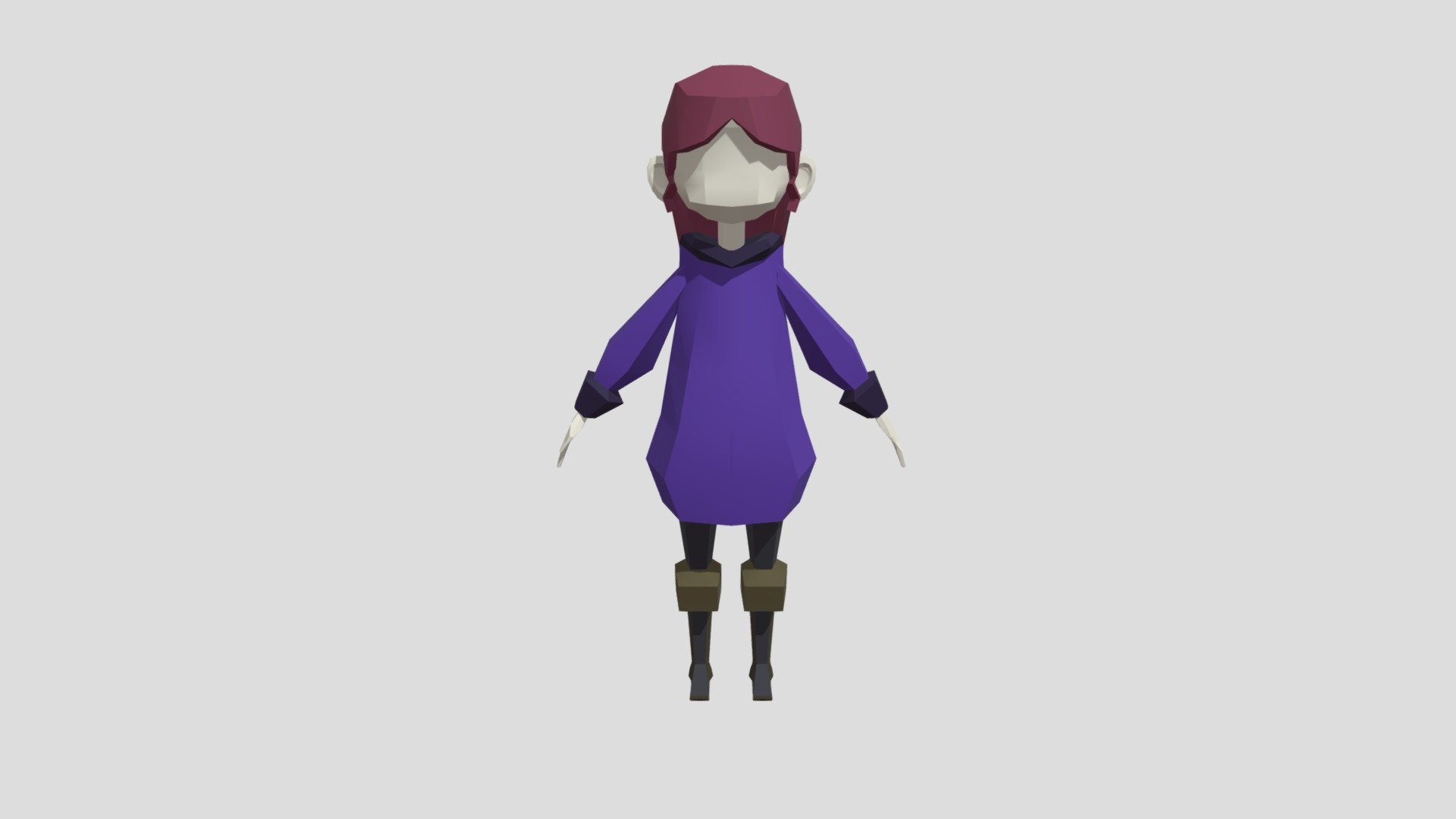 Low Poly Girl - 3D model by _Cloud_- [2cc80a0] - Sketchfab