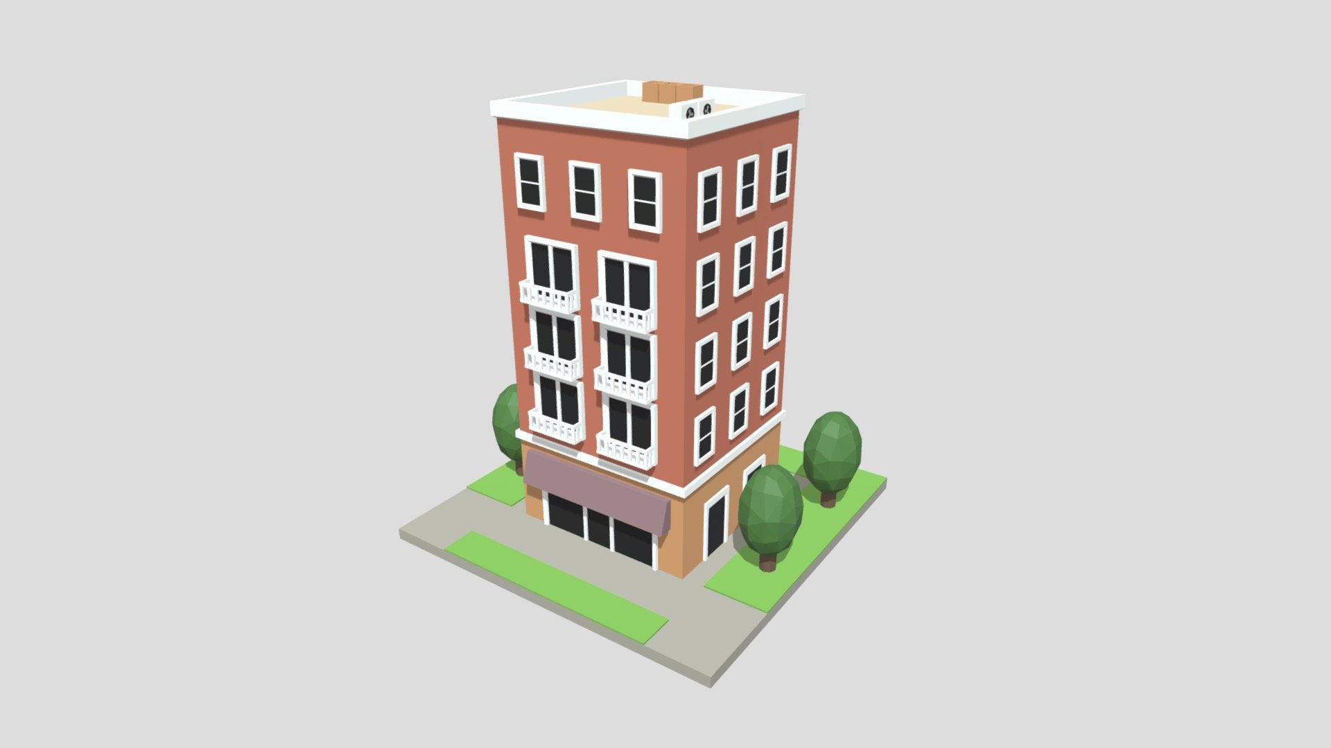 Low Poly Building - Buy Royalty Free 3D model by Ed+ (@EDplus) [2ccad2b ...