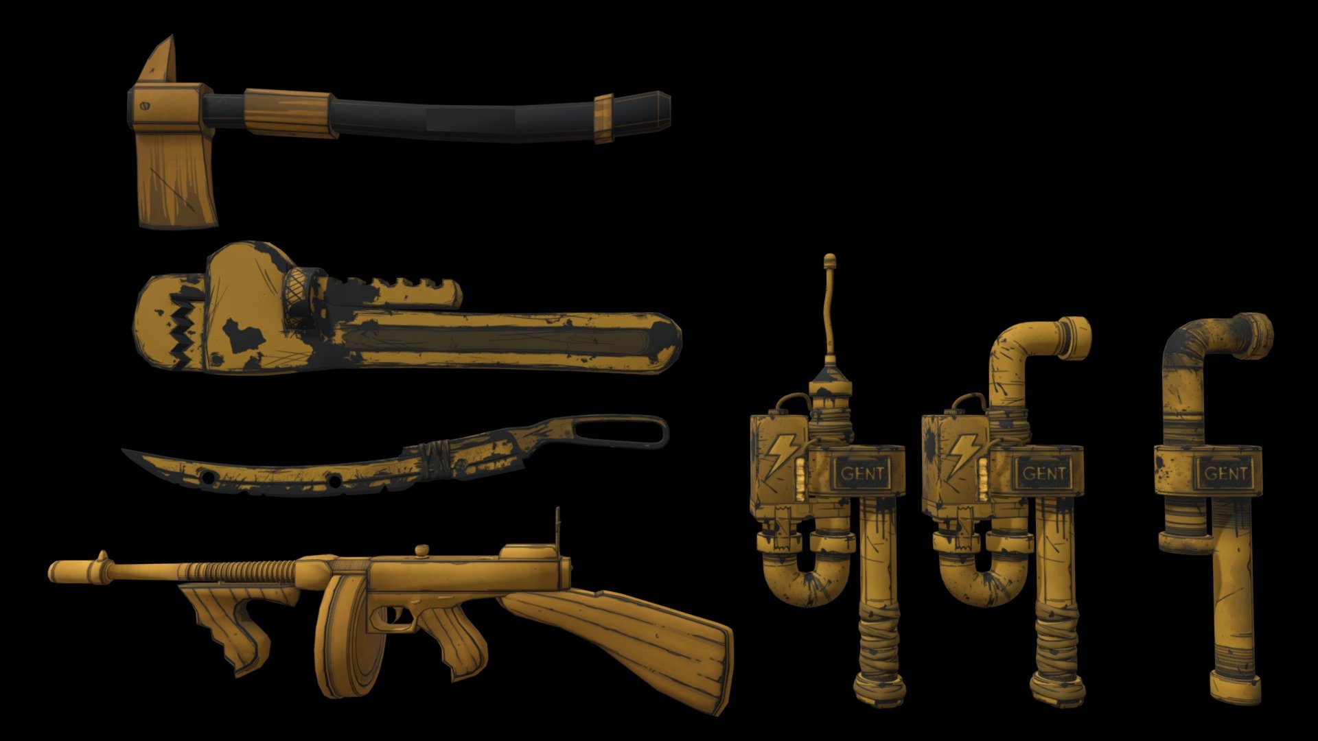 Batdr Weapons - Download Free 3D model by Fallen (@Fallen_Fox) [2ccb996 ...