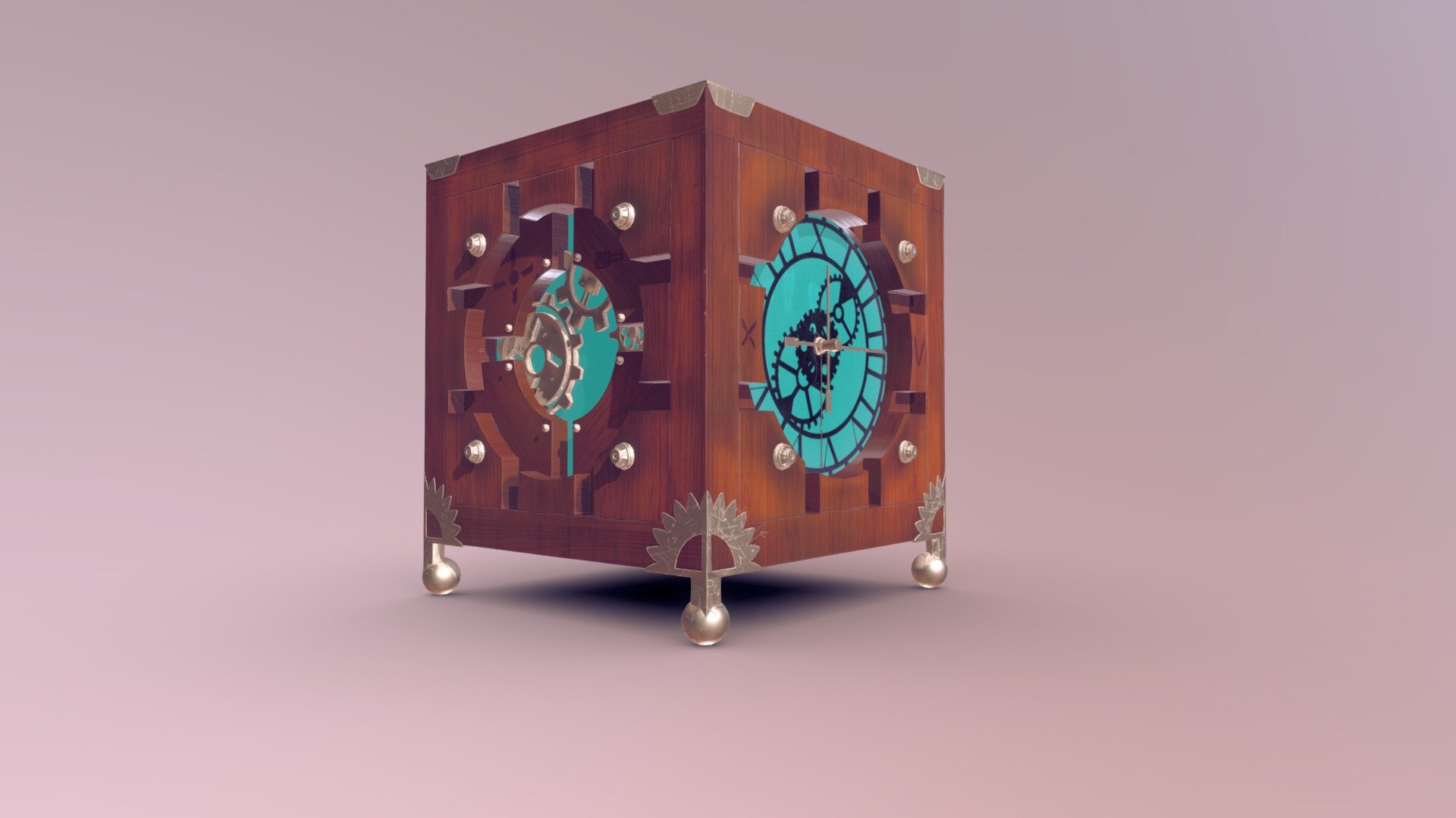 Steampunk Clock Texturing - 3D model by janina.rohwer (@janina.rwr) [2cccfdd] - Sketchfab