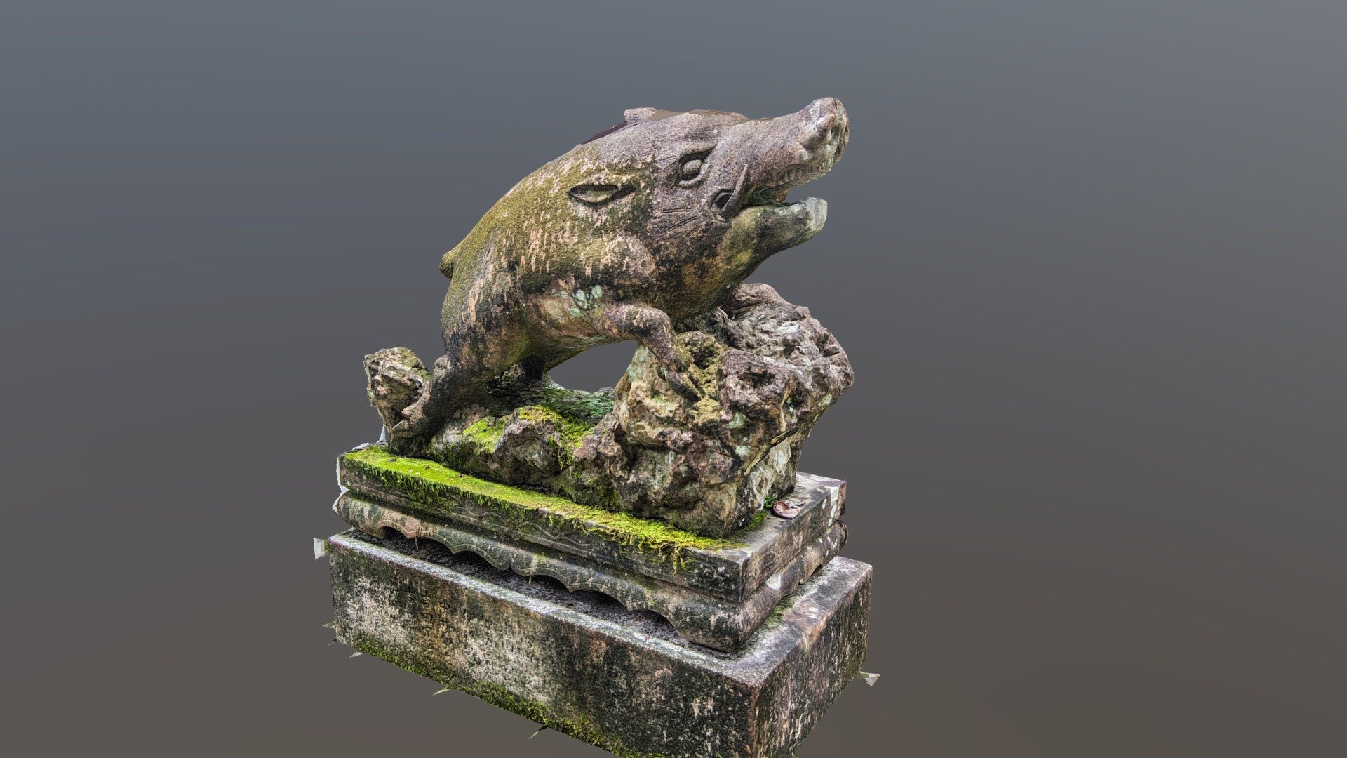 Inoshishi statue raw photogrammetry scan (wip) - 3D model by Miguel ...