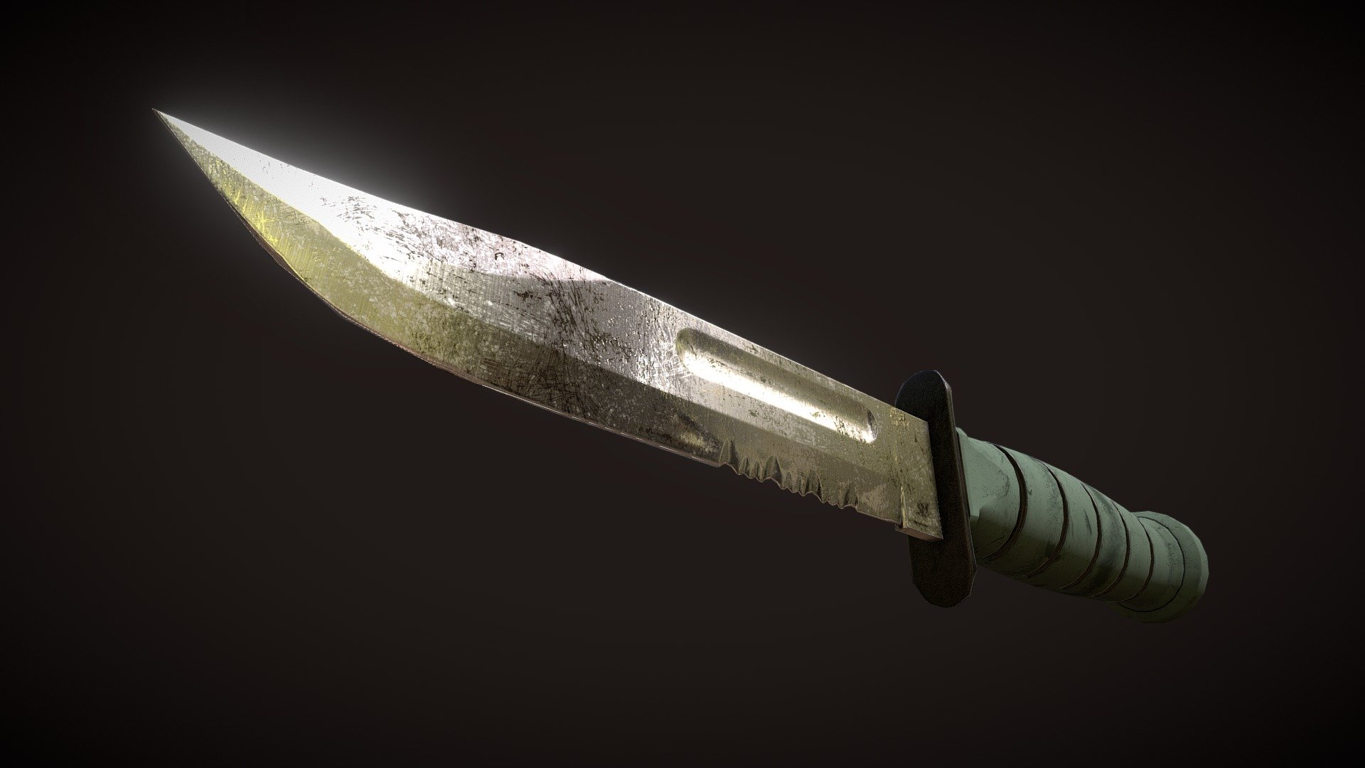 KNIFE TEXTURED - 3D model by Puszczyk13 [2cce089] - Sketchfab