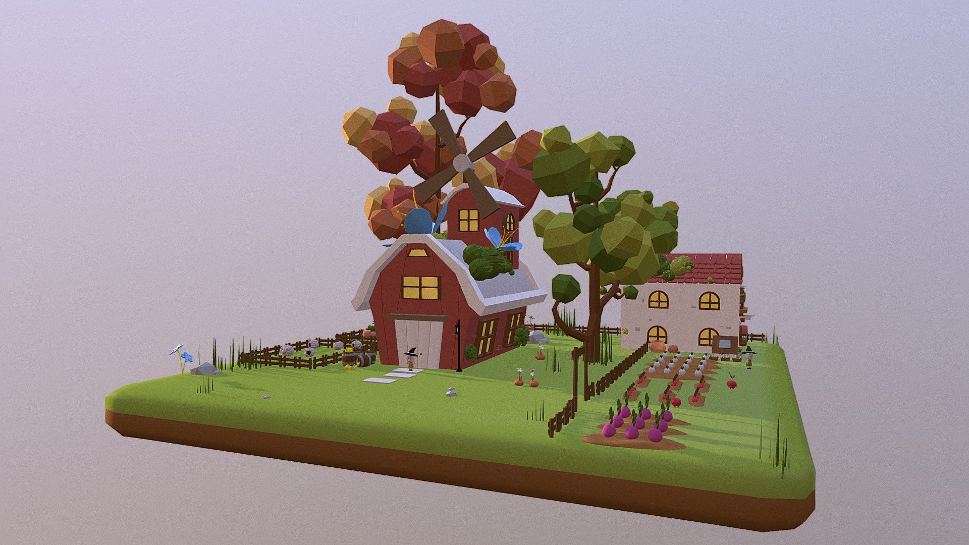 Forest witch farm and old European style house - 3D model by burakham ...
