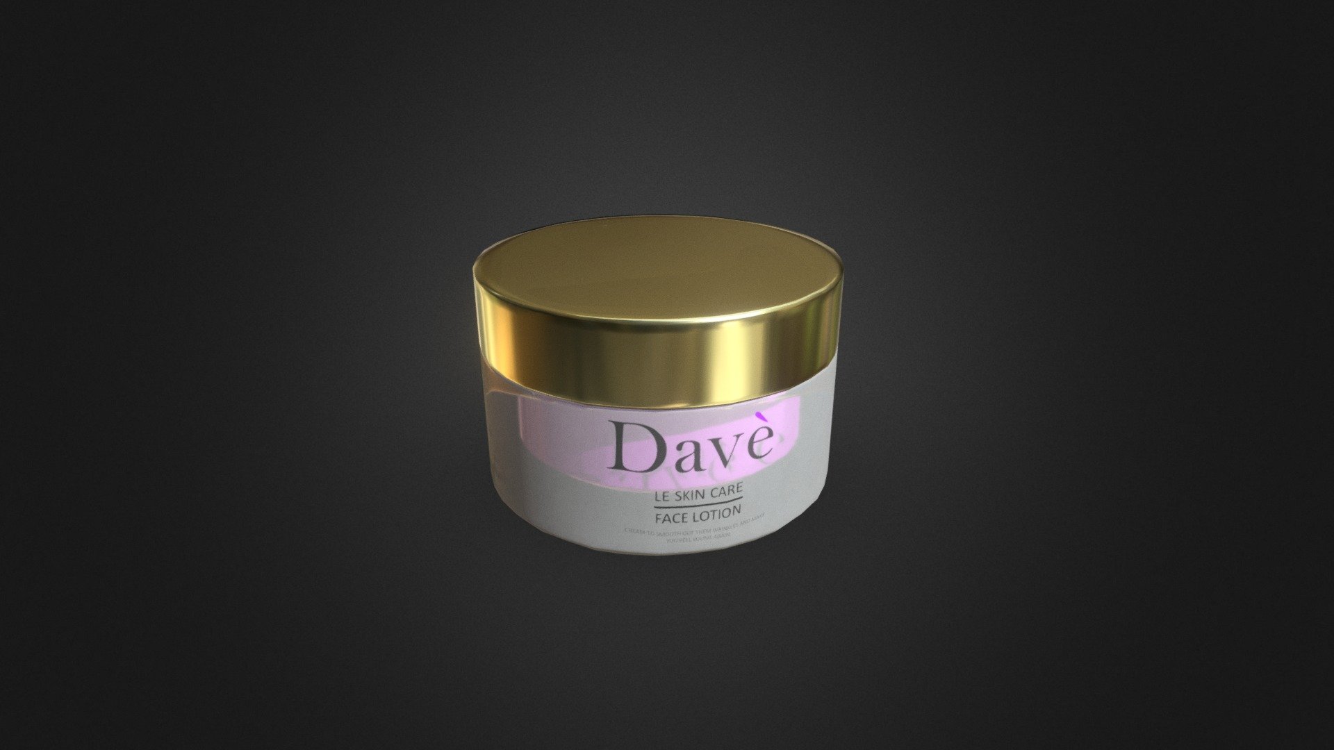 Davè face cream - 3D model by Polygon Alley (@jmayala) [2cd583c ...