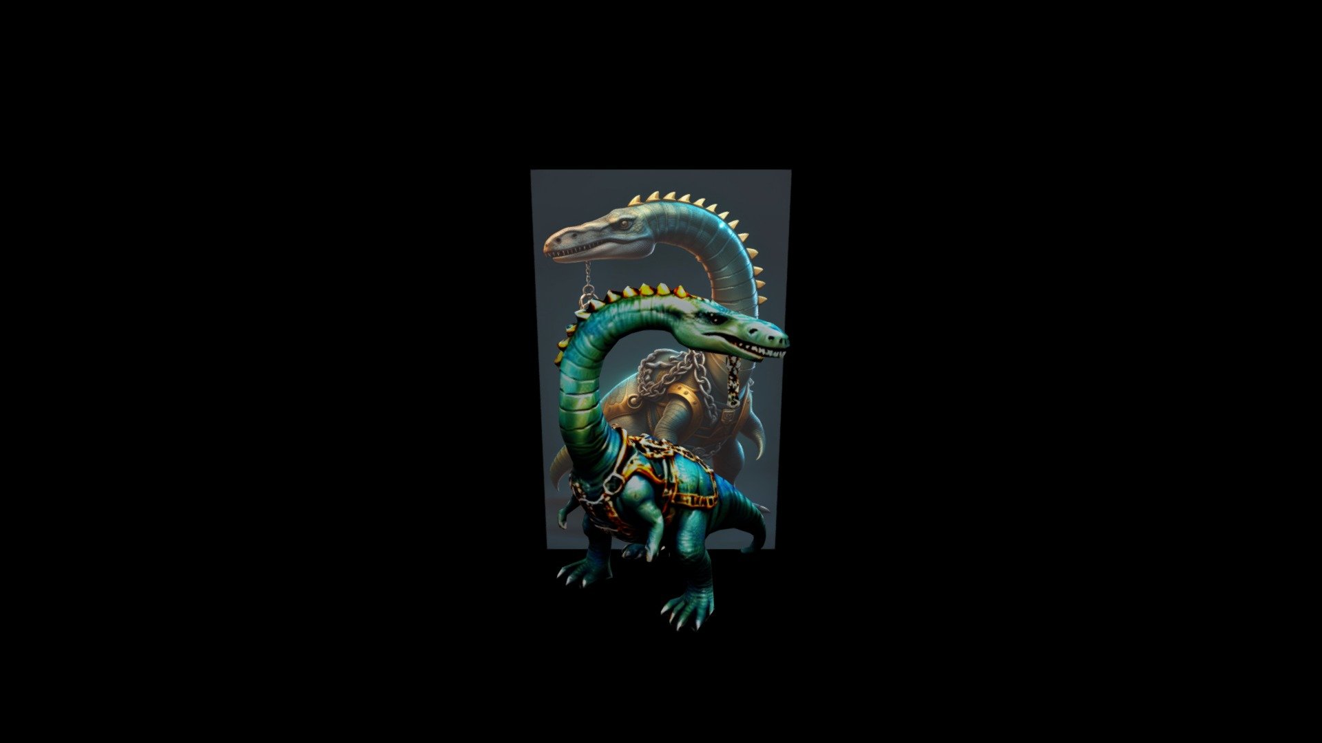 The photo is of a toy dinosaur with a long neck - Download Free 3D ...