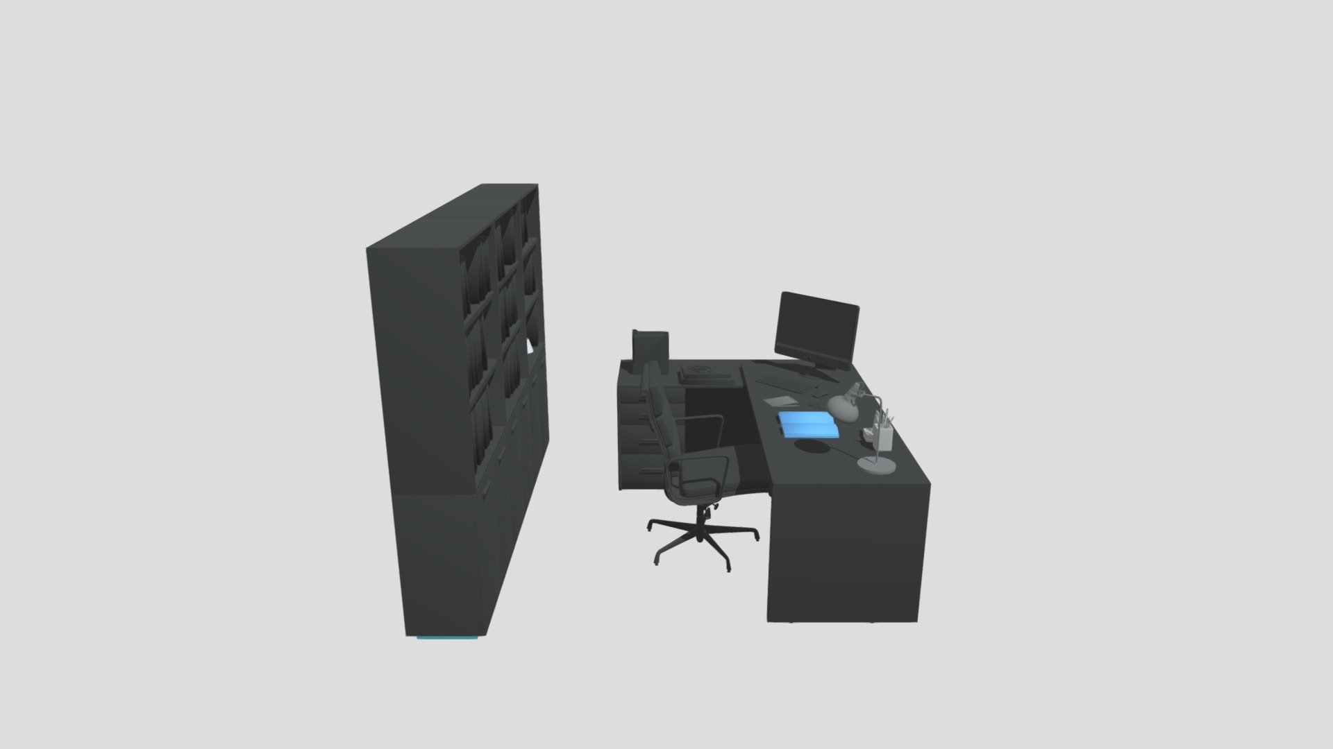 Office workspace - Download Free 3D model by Juty [2cd8b1f] - Sketchfab