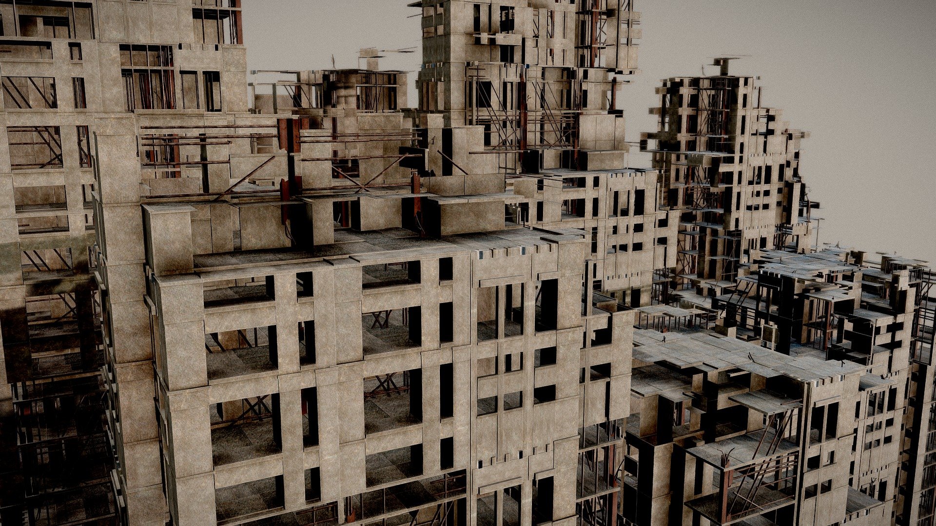 Post Apocalyptic Buildings - 3D model by Dogus ß ô â (@Dogus.Berk ...