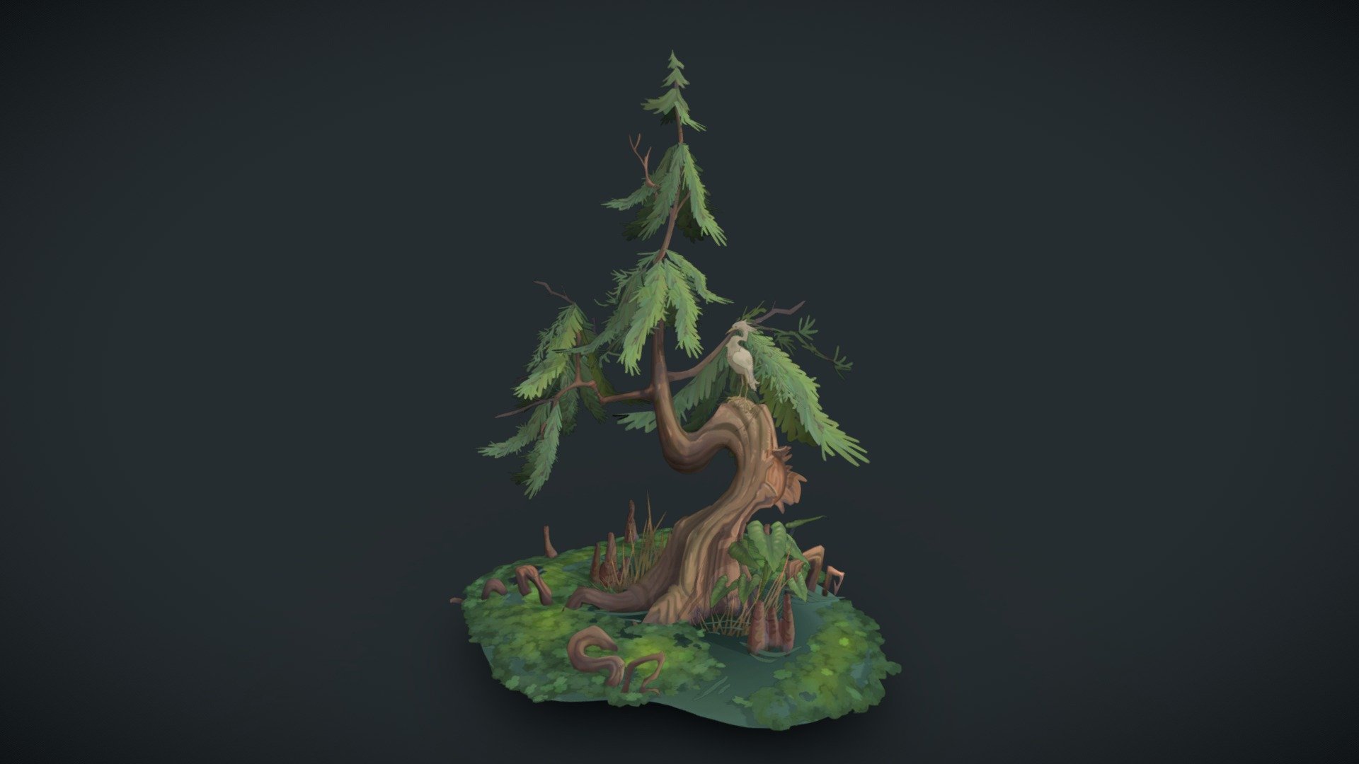 Florida Swamp Tree - 3D model by TaylorMGandy [2cdaf74] - Sketchfab