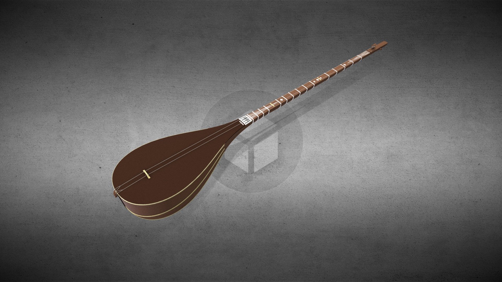 Uzbek Dutar - 3D model by licheong [2ce458d] - Sketchfab