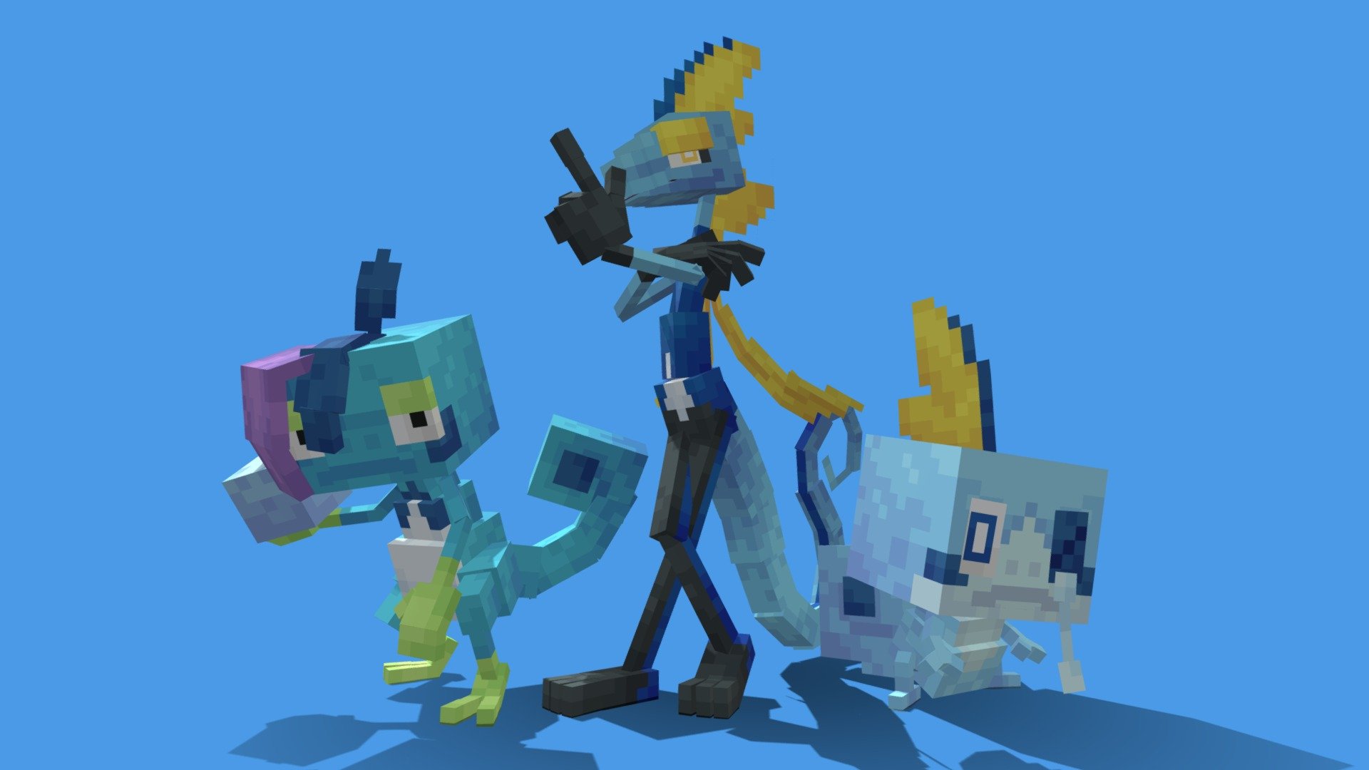 Sobble Line Cobblemon 3d Model By Heaveninvoid [2ce6f87] Sketchfab