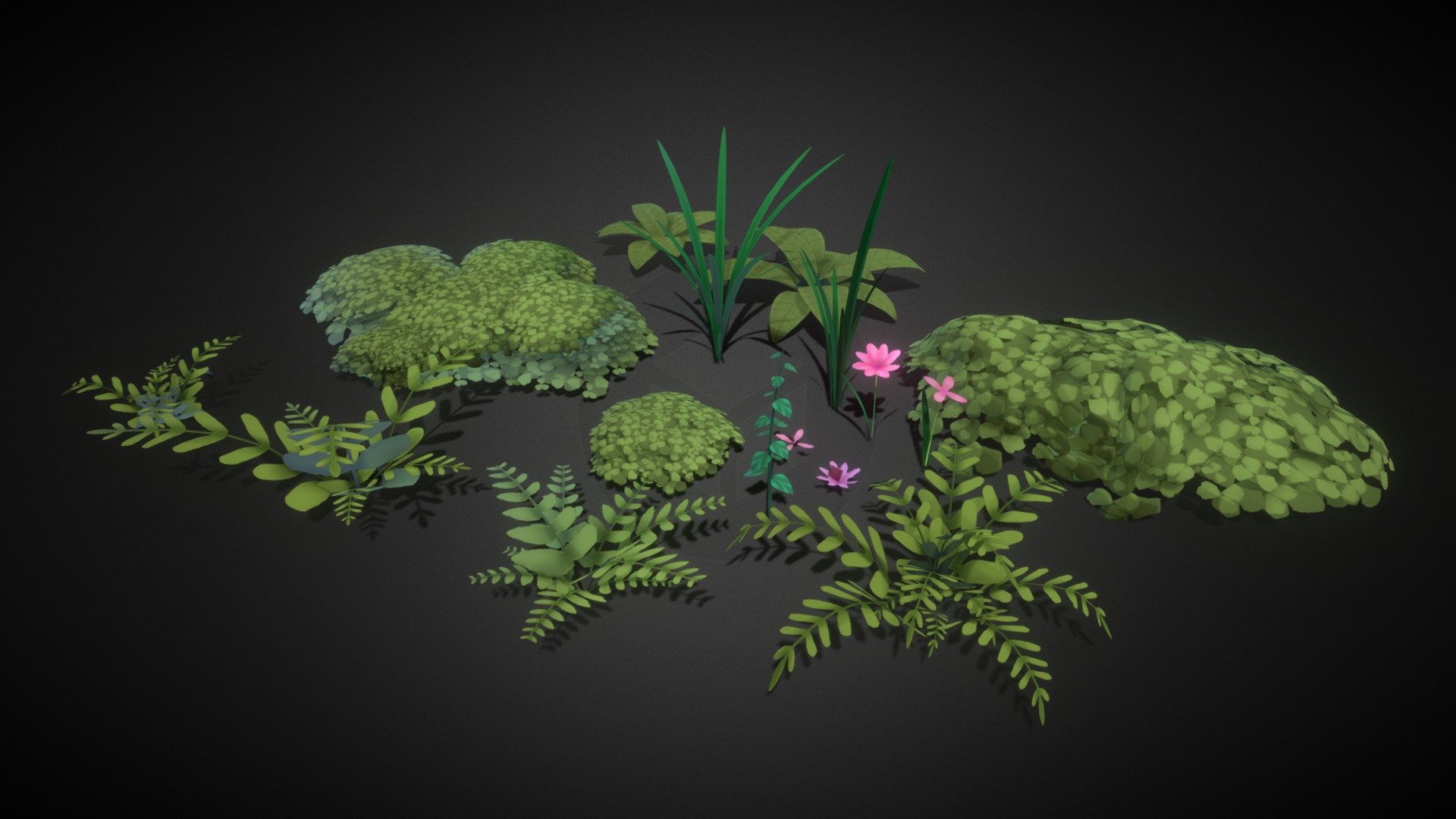 Modular 3D Foliage Pack - 3D model by ilyu.ziya (@andhikaardia) [2cec163] - Sketchfab