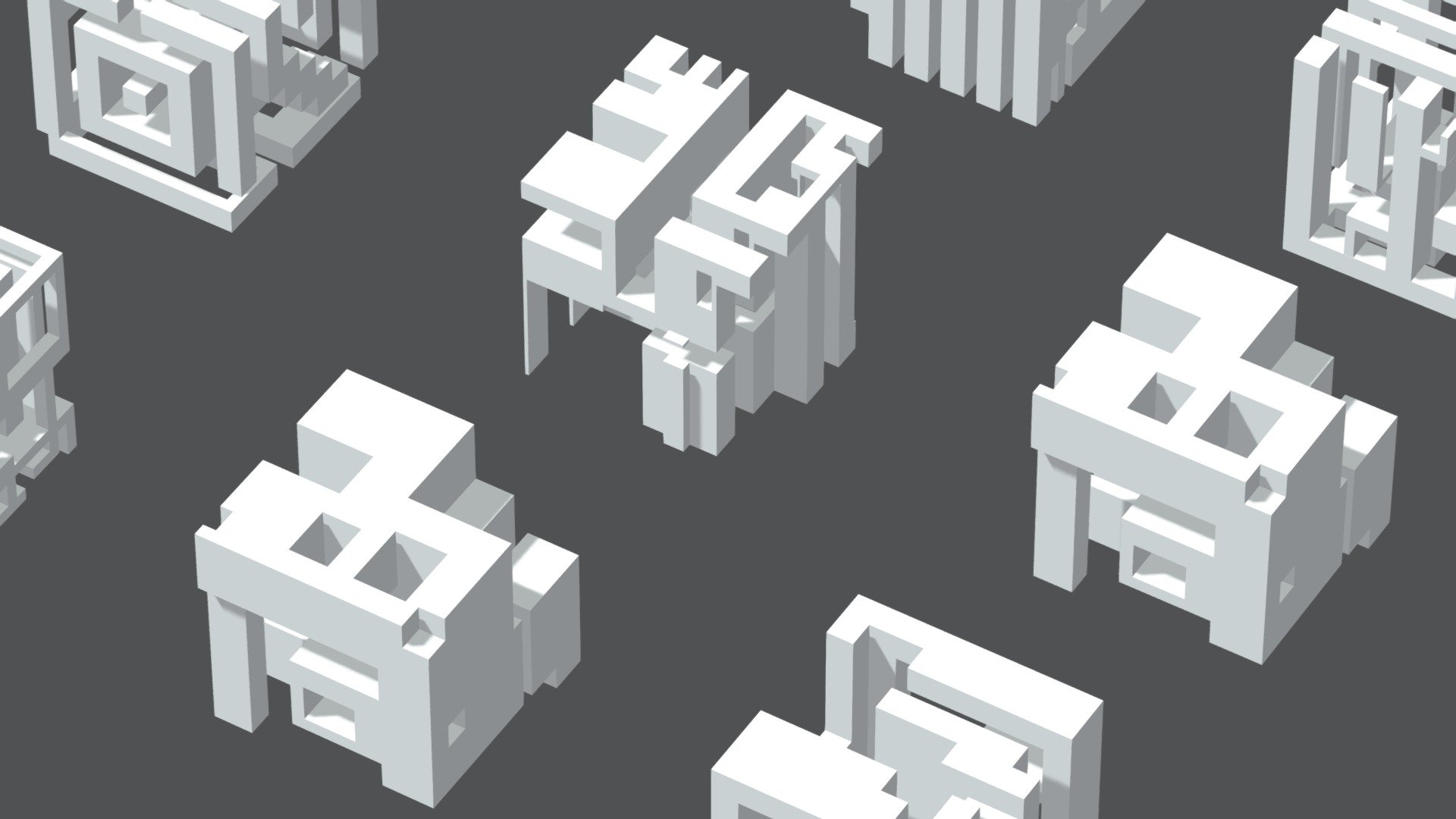 Cubic Spaces - 3D model by GeometrieDescriptive [2cec989] - Sketchfab