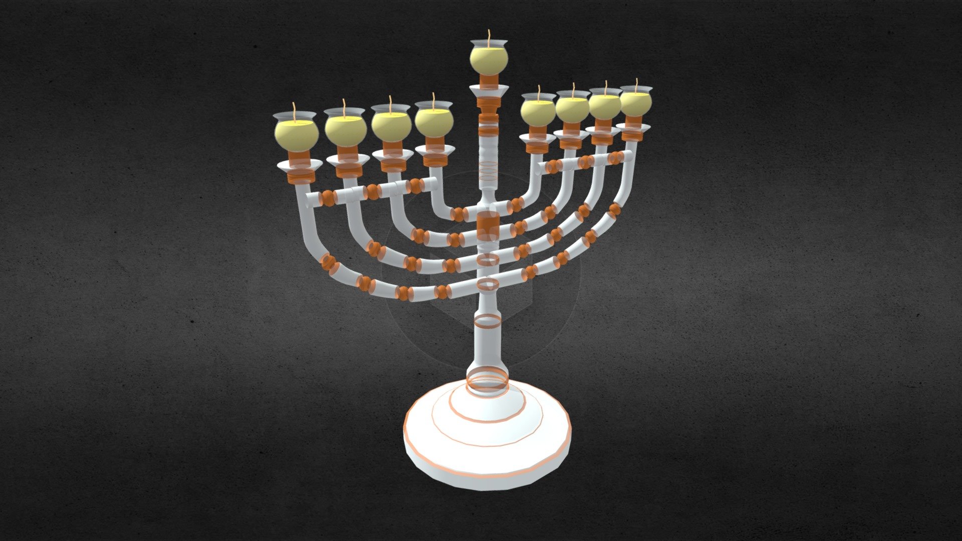 Menorah Hanukkah 3D Model - 3D model by nuralam018 [2ceee44] - Sketchfab