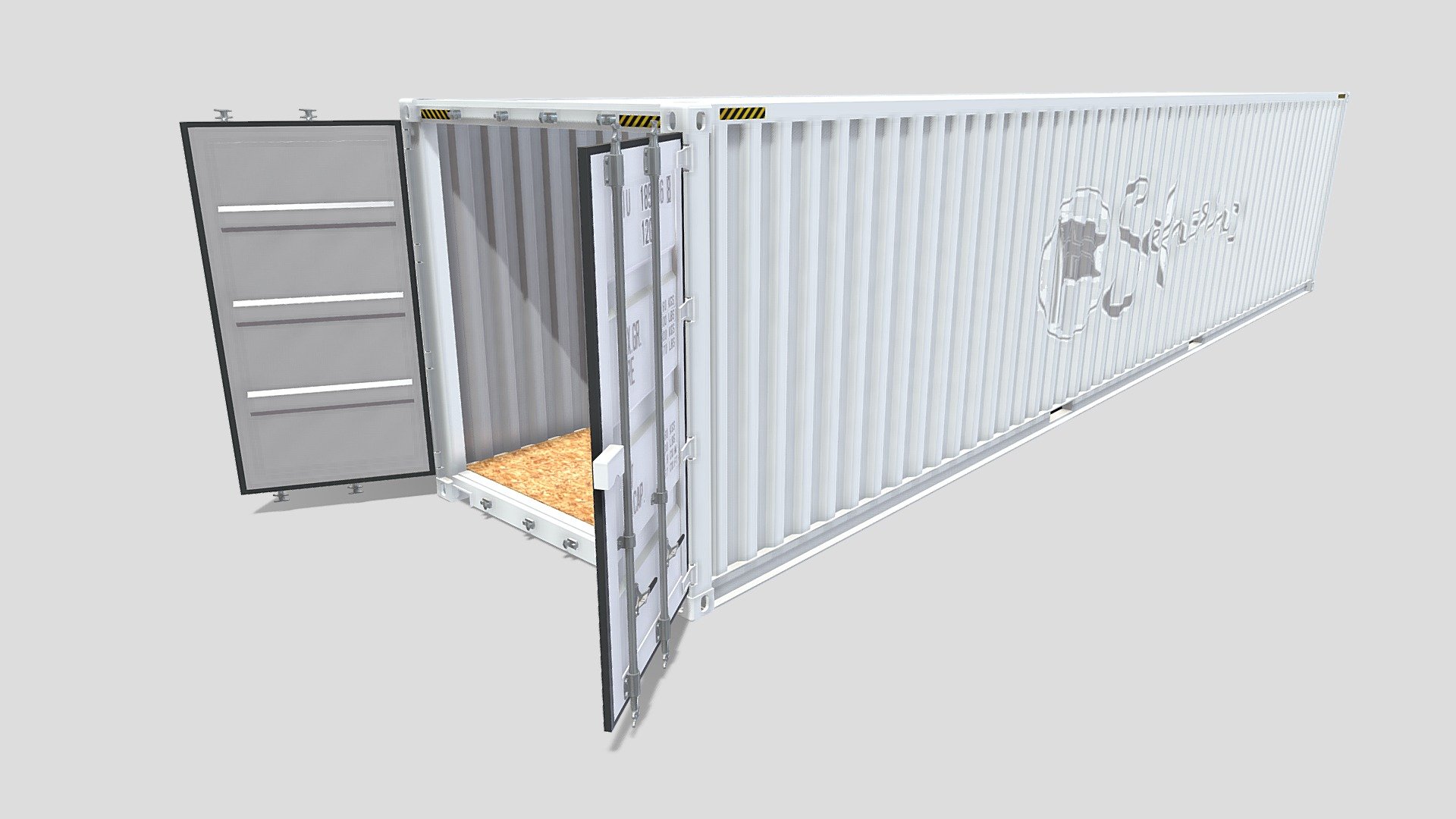 40ft Shipping Container Safmarine v1 - Buy Royalty Free 3D model by ...