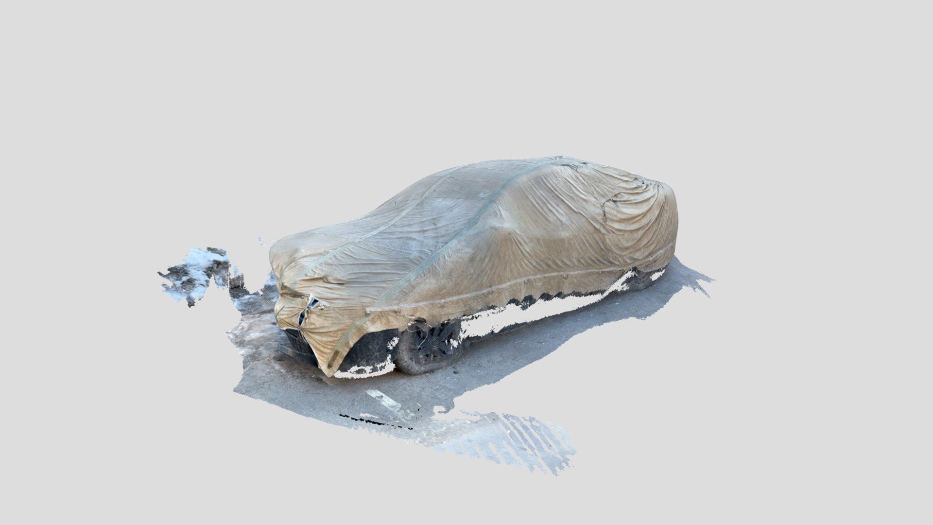 Tented broken car 3d scan - 3D model by abesmon [2cf4903] - Sketchfab